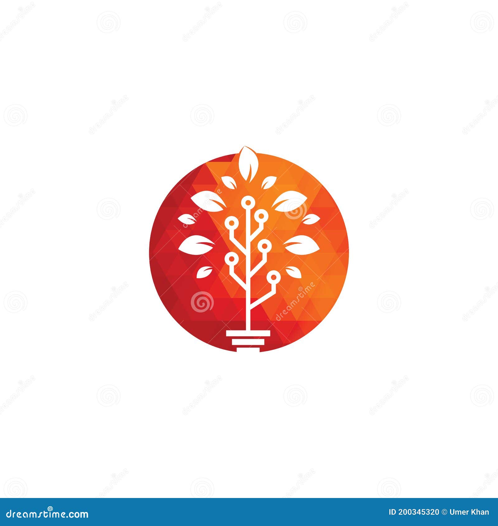 Tech Tree Logo Template Icon. Stock Vector - Illustration of creative ...