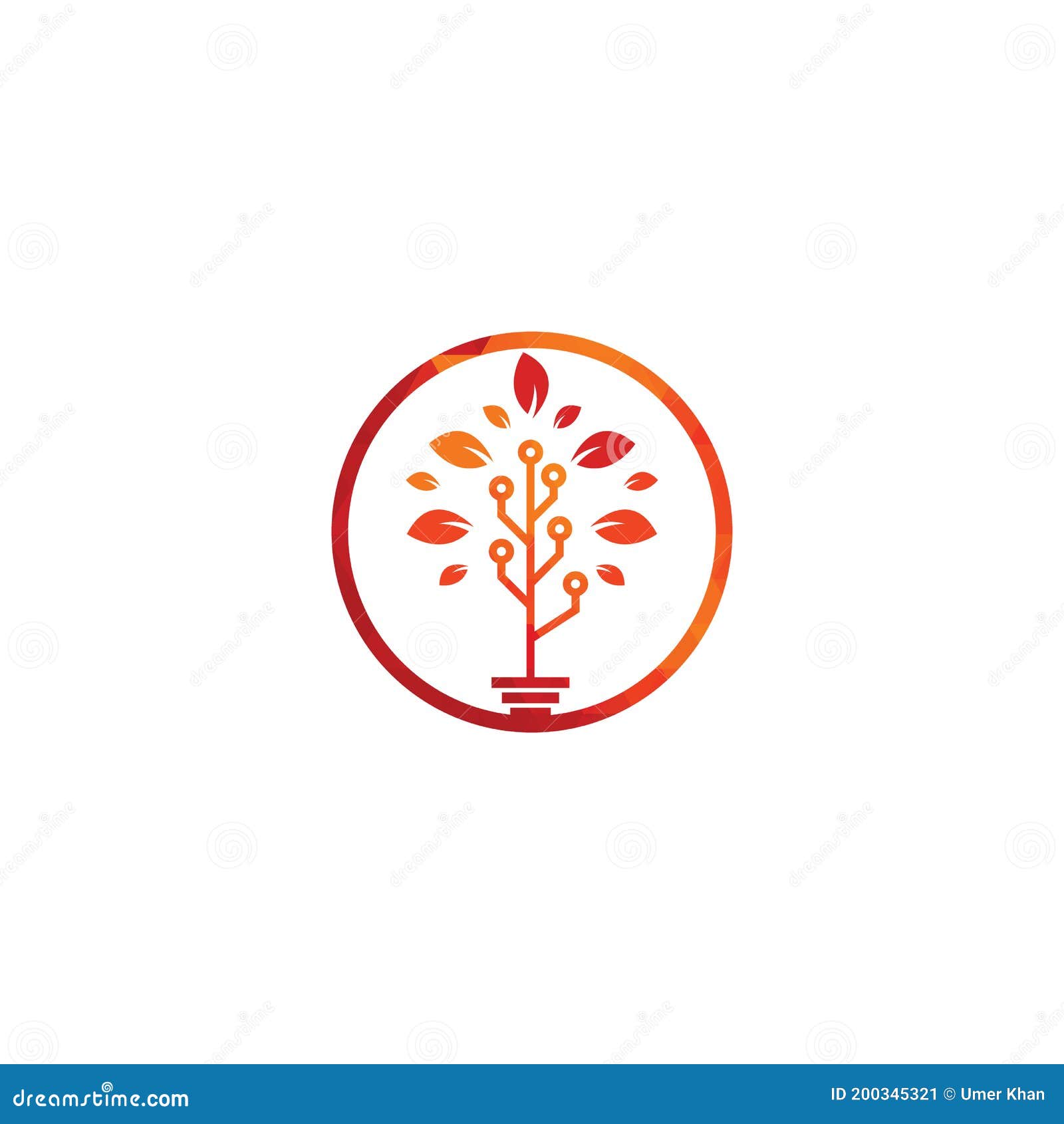 Tech Tree Logo Template Icon. Stock Vector - Illustration of company ...