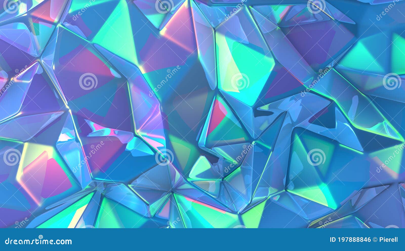 Tech Tech Triangle Crystal Background. 3d Illustration, 3d Rendering ...
