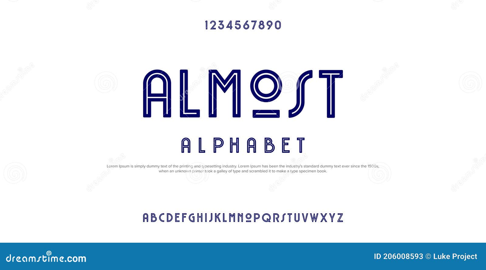 Tech Typeface Font Custom Sans Serif With A Line In The Center Text ...