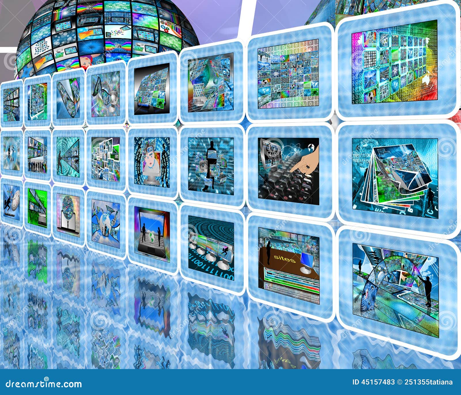 Tech wall stock illustration. Illustration of media, multimedia - 45157483