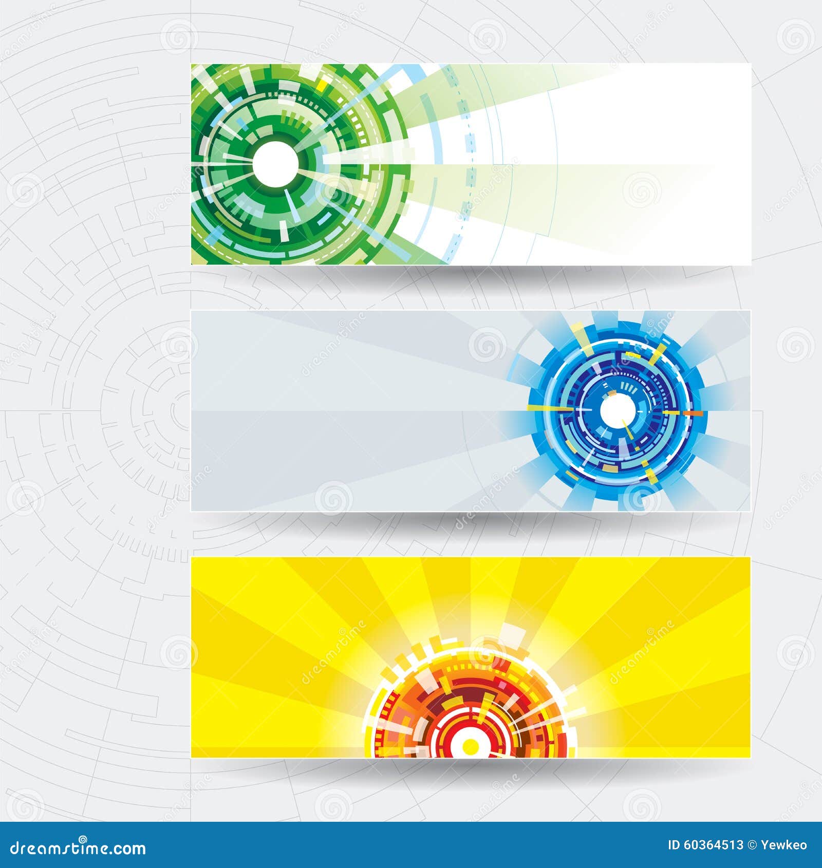 Tech Web Banner stock vector. Illustration of science - 60364513