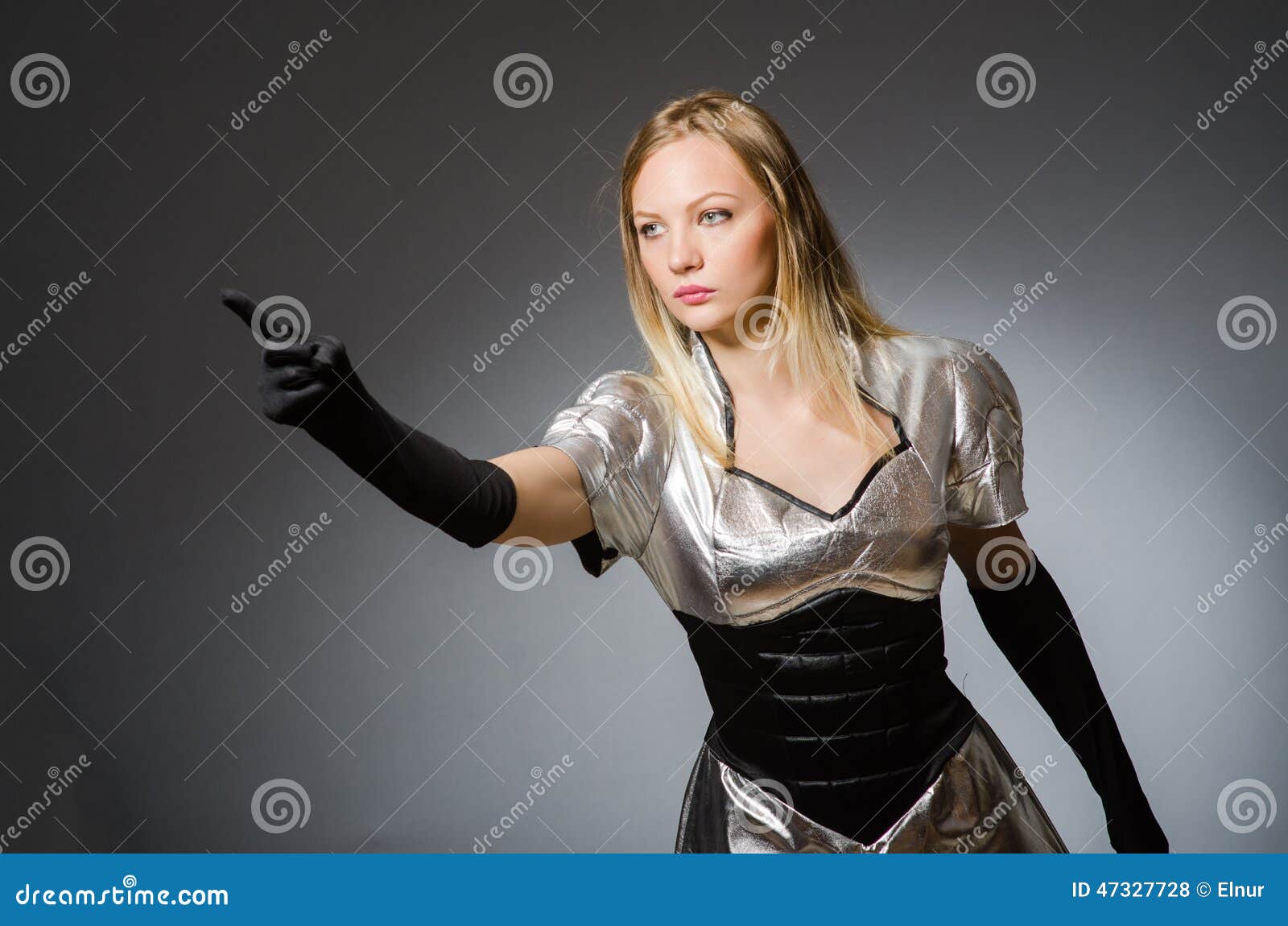 Tech woman in futuristic stock photo. Image of intelligence - 47327728