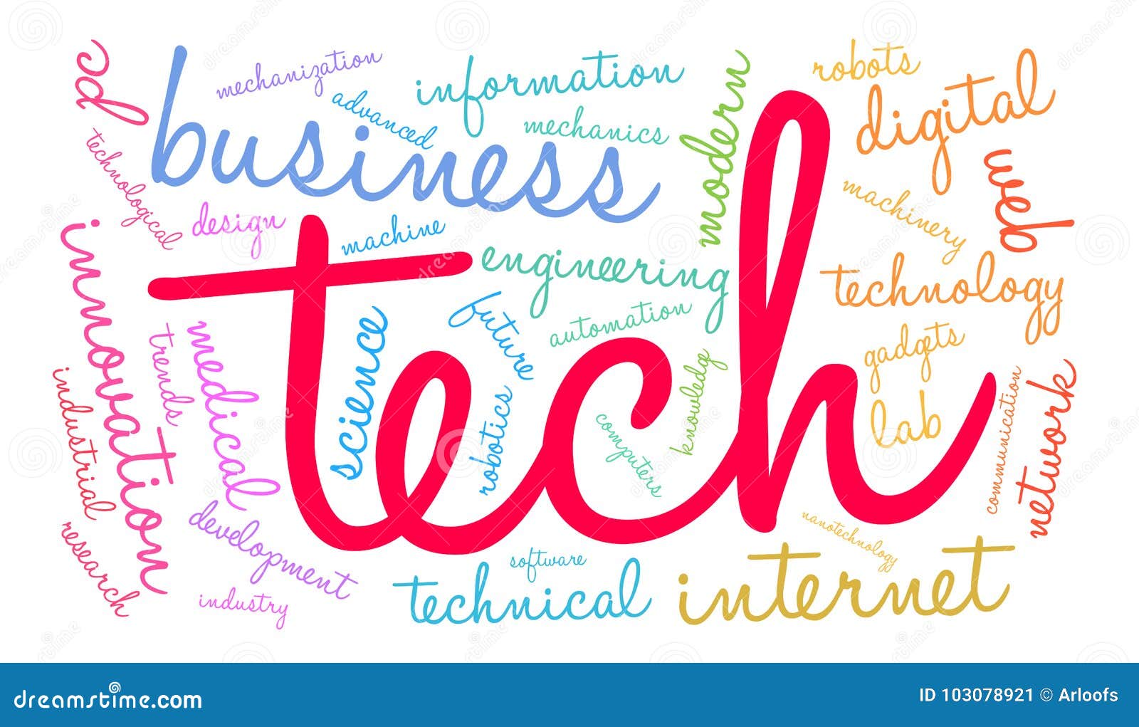 Tech Word Cloud stock illustration. Illustration of engineering - 103078921