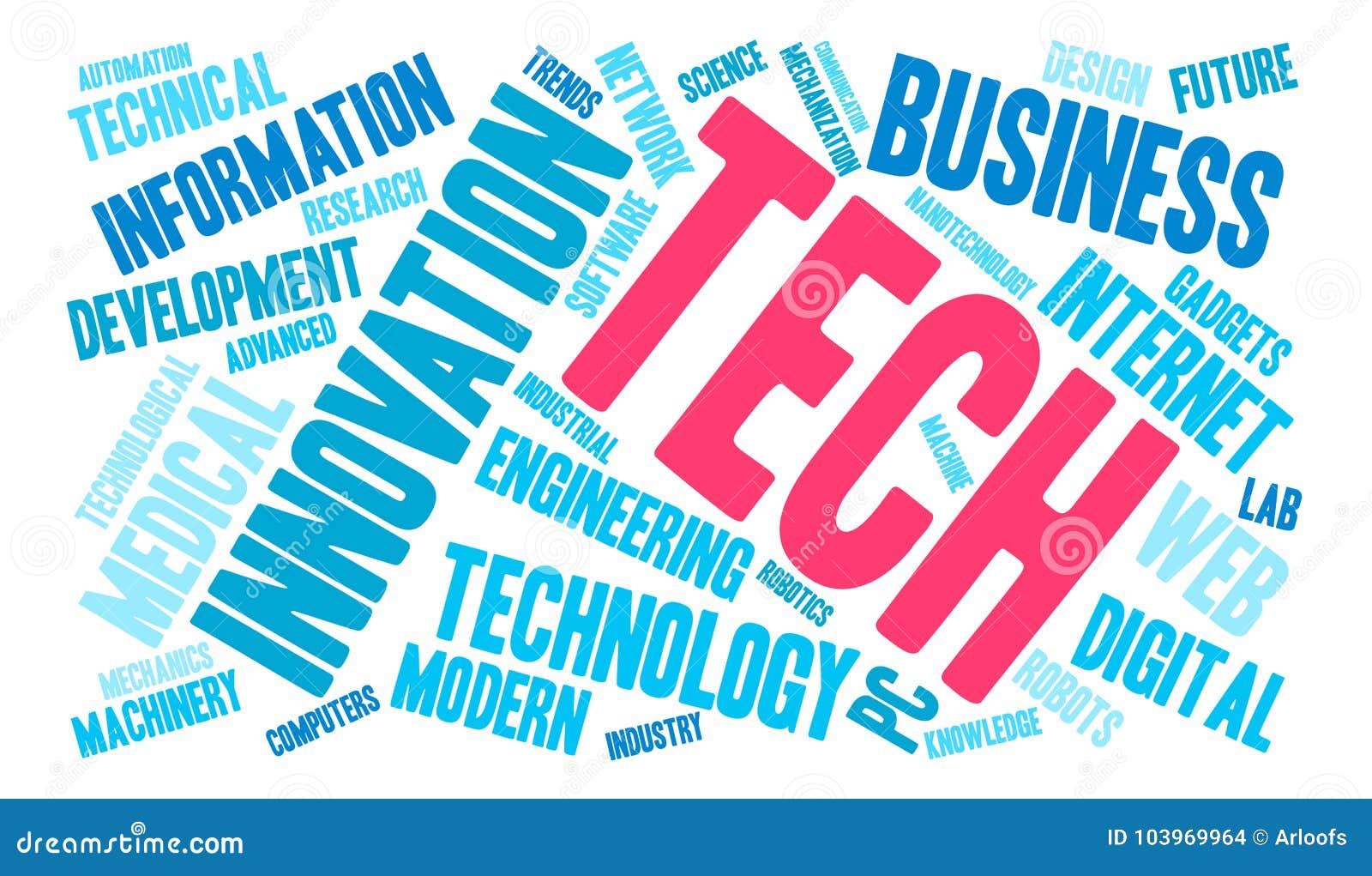 Tech Word Cloud stock vector. Illustration of medical - 103969964