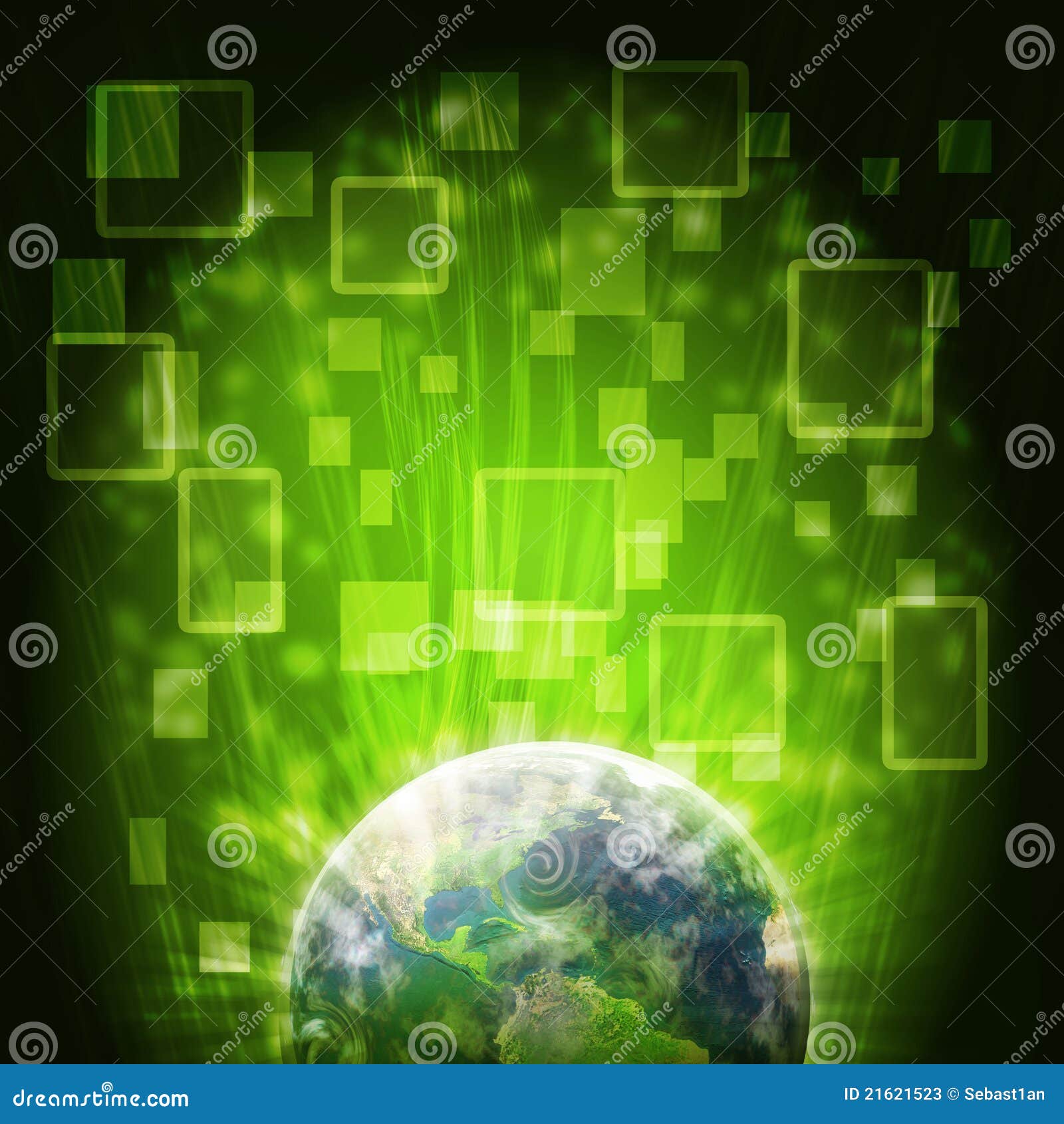 Tech World stock illustration. Illustration of data, monitor - 21621523