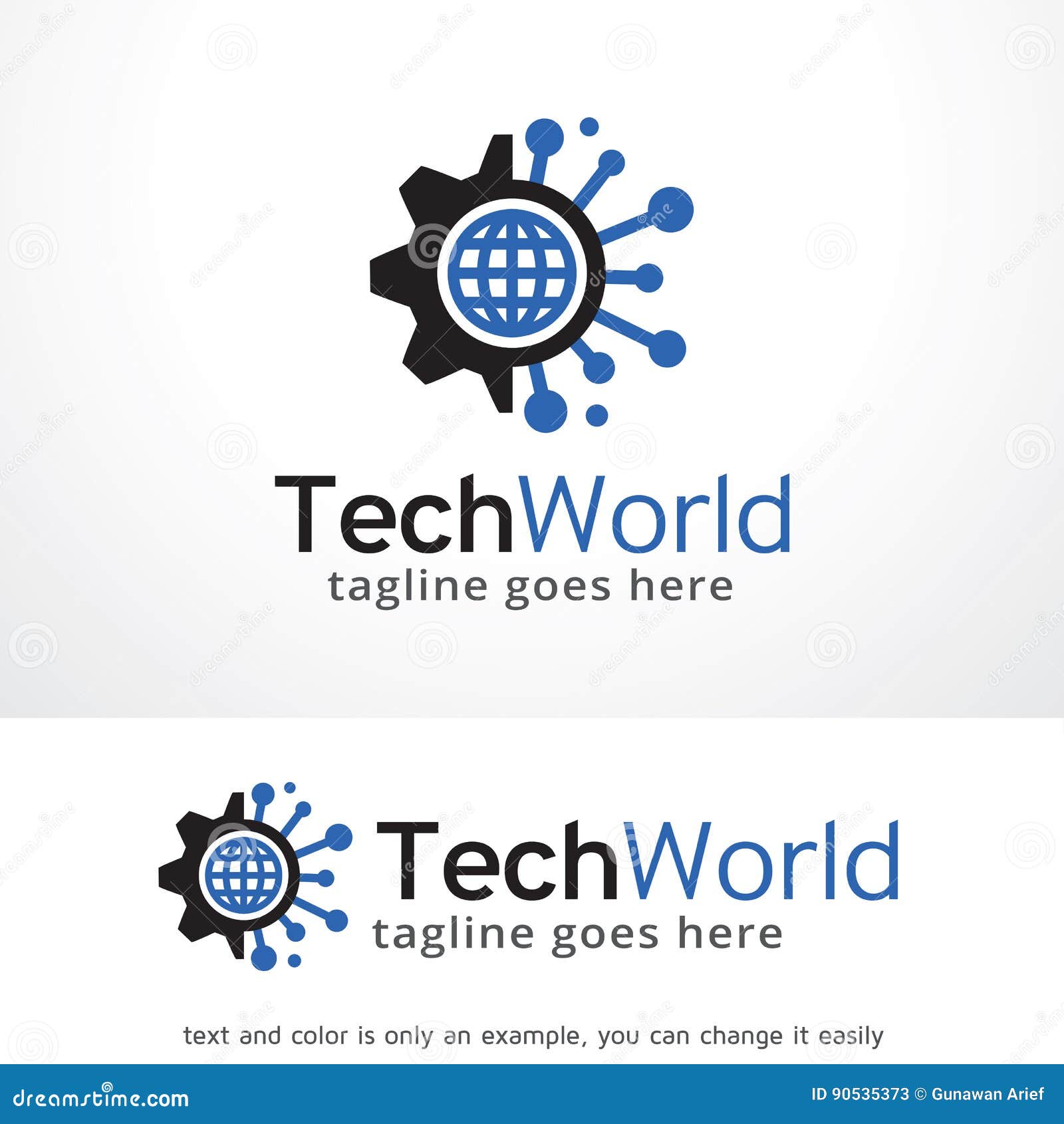 Tech World Logo Template Design Vector, Emblem, Design Concept, Creative Symbol, Icon Stock ...