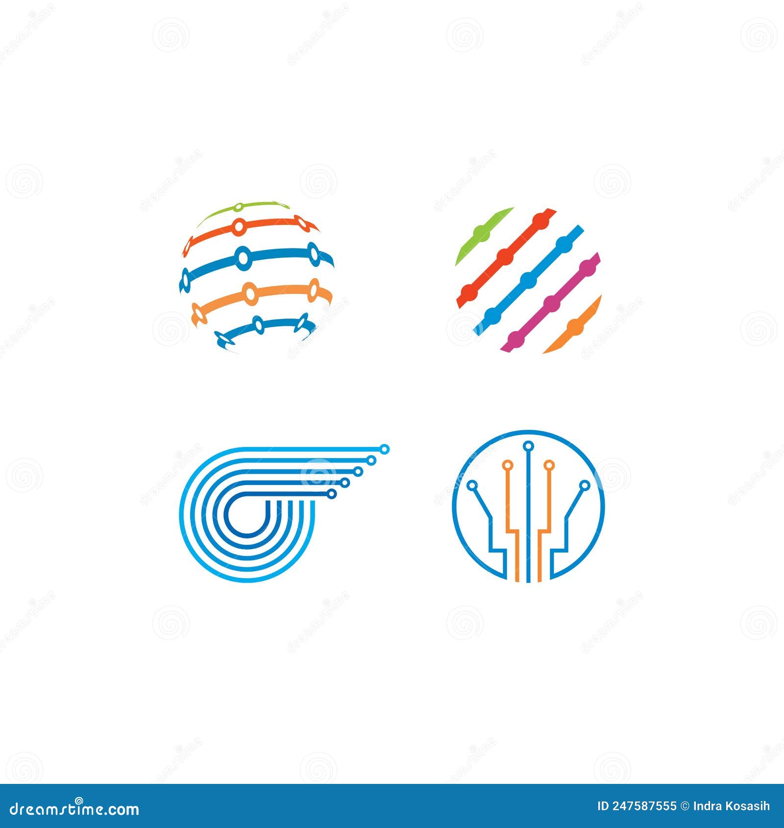 Tech World Logo Vector Icon , Technology Logo Illustration Stock Vector ...