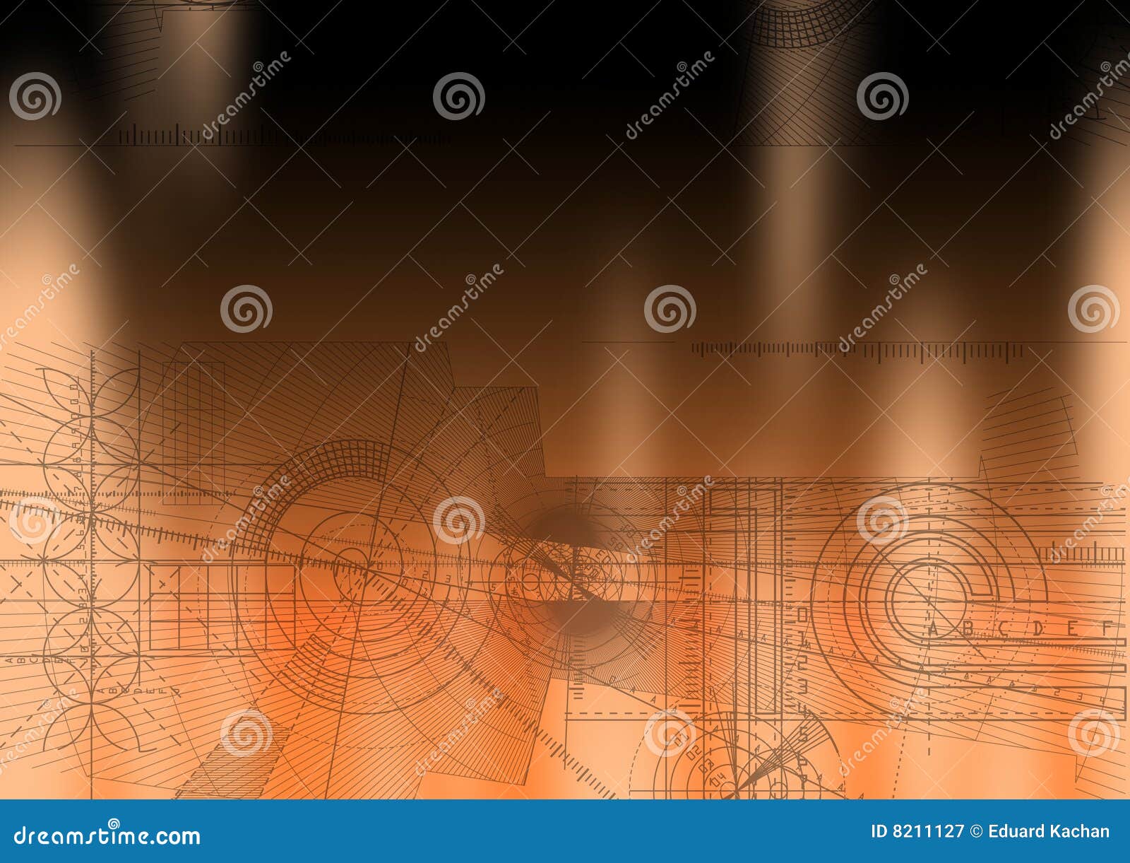 Techbackground orange stock illustration. Illustration of construction ...
