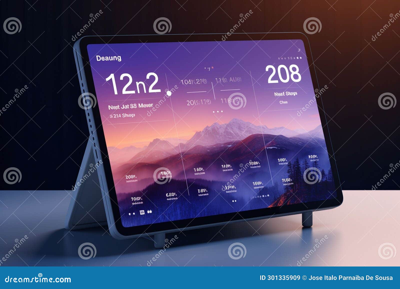 Techforward 2024 Calendar App Interfaces with Stock Illustration ...