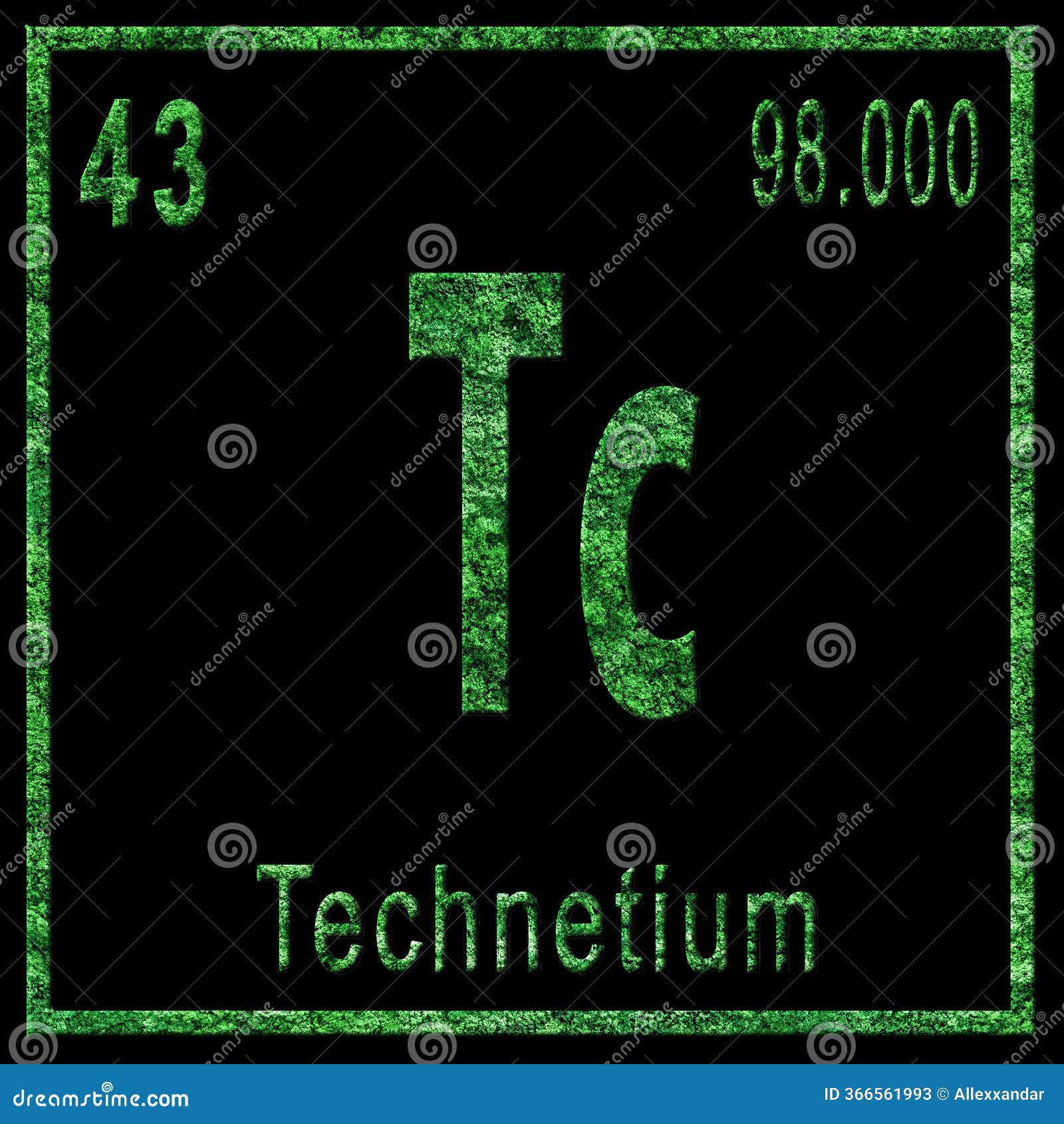 Technetium Tc, Chemical Element Sign With Number 43 In Periodic Table ...