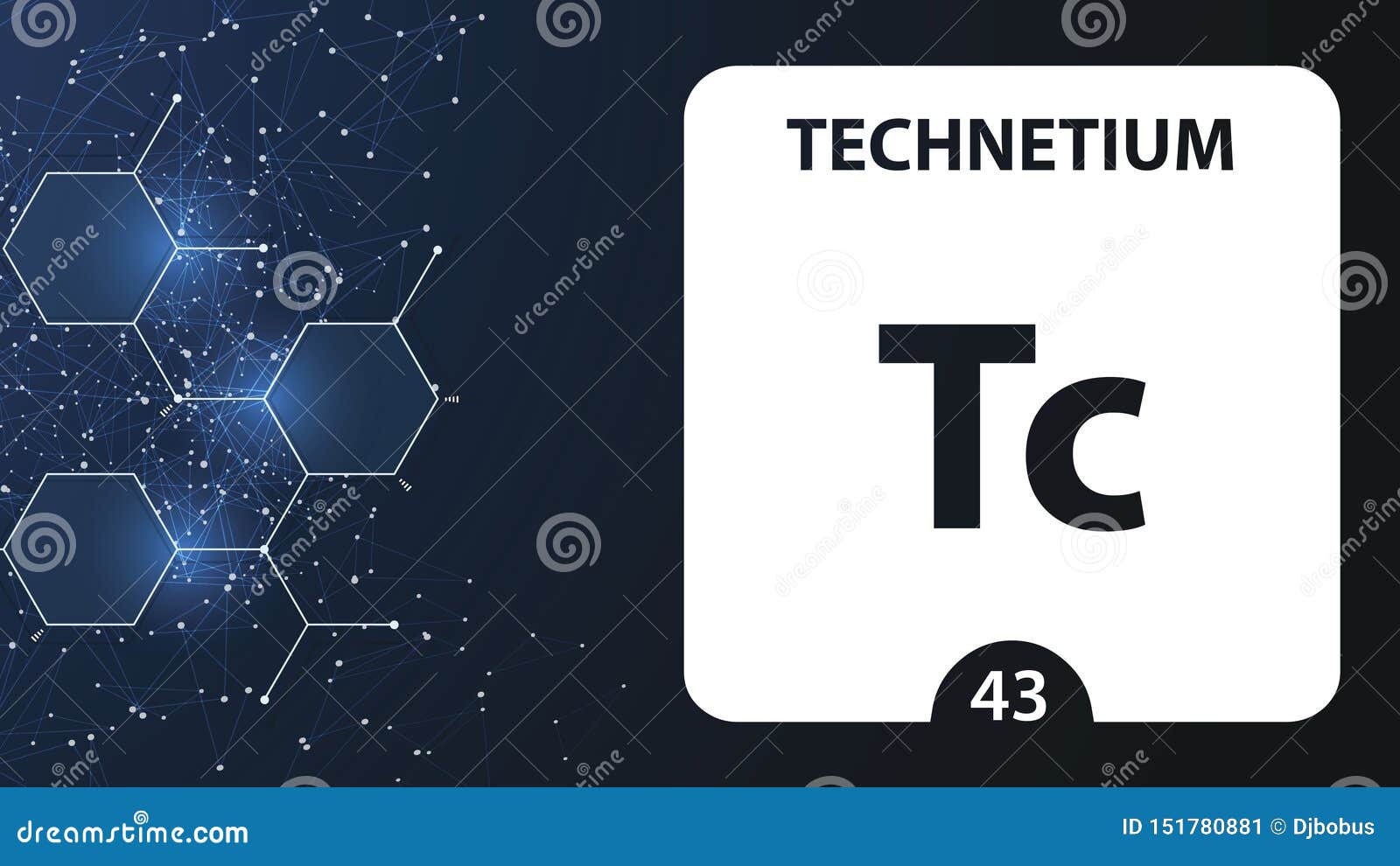 Technetium 43 Element. Alkaline Earth Metals. Chemical Element of ...