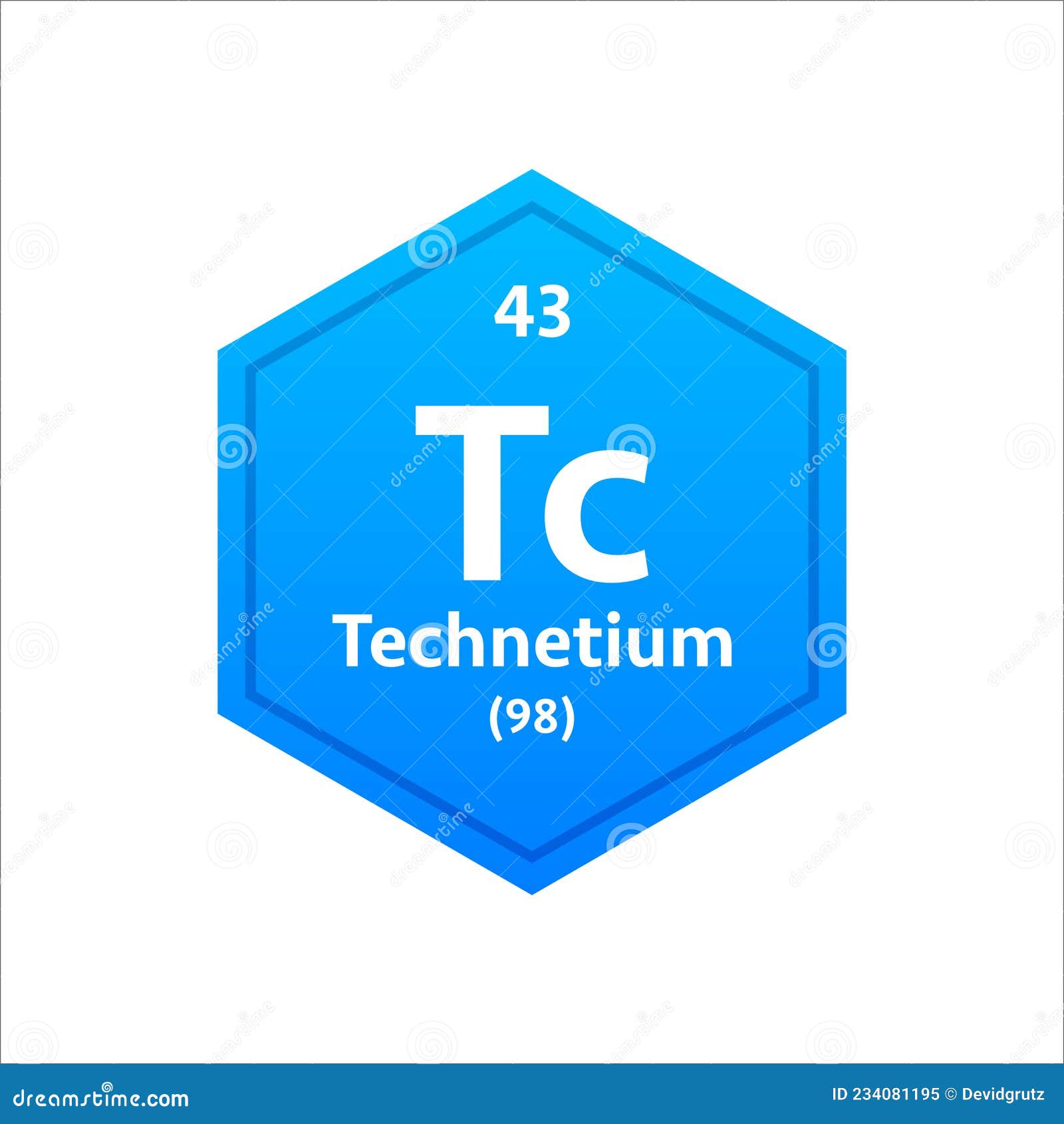 Technetium Symbol. Chemical Element Of The Periodic Table. Vector Stock ...