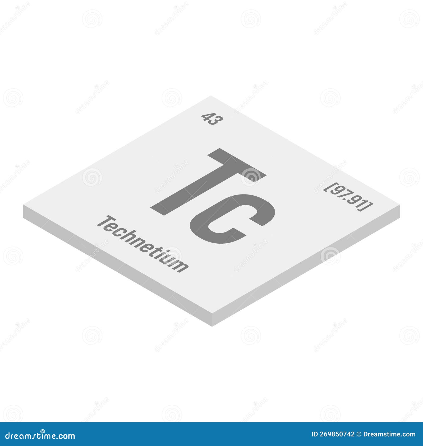 Technetium, Tc, Periodic Table Element Vector Illustration ...