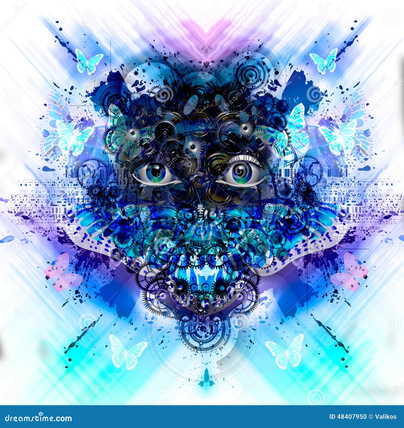 Technical Abstract Background Stock Illustration - Illustration of ...