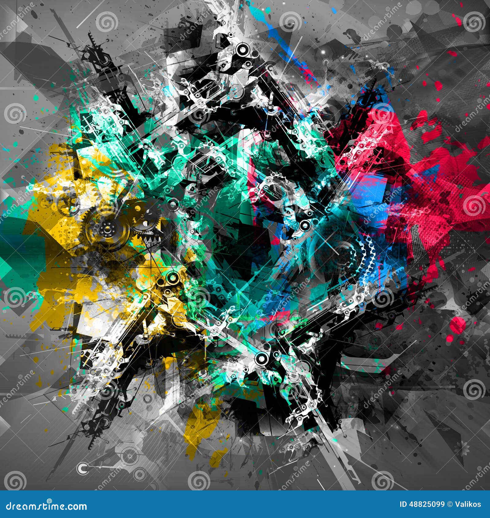 Technical Abstract Background Stock Illustration - Illustration of ...