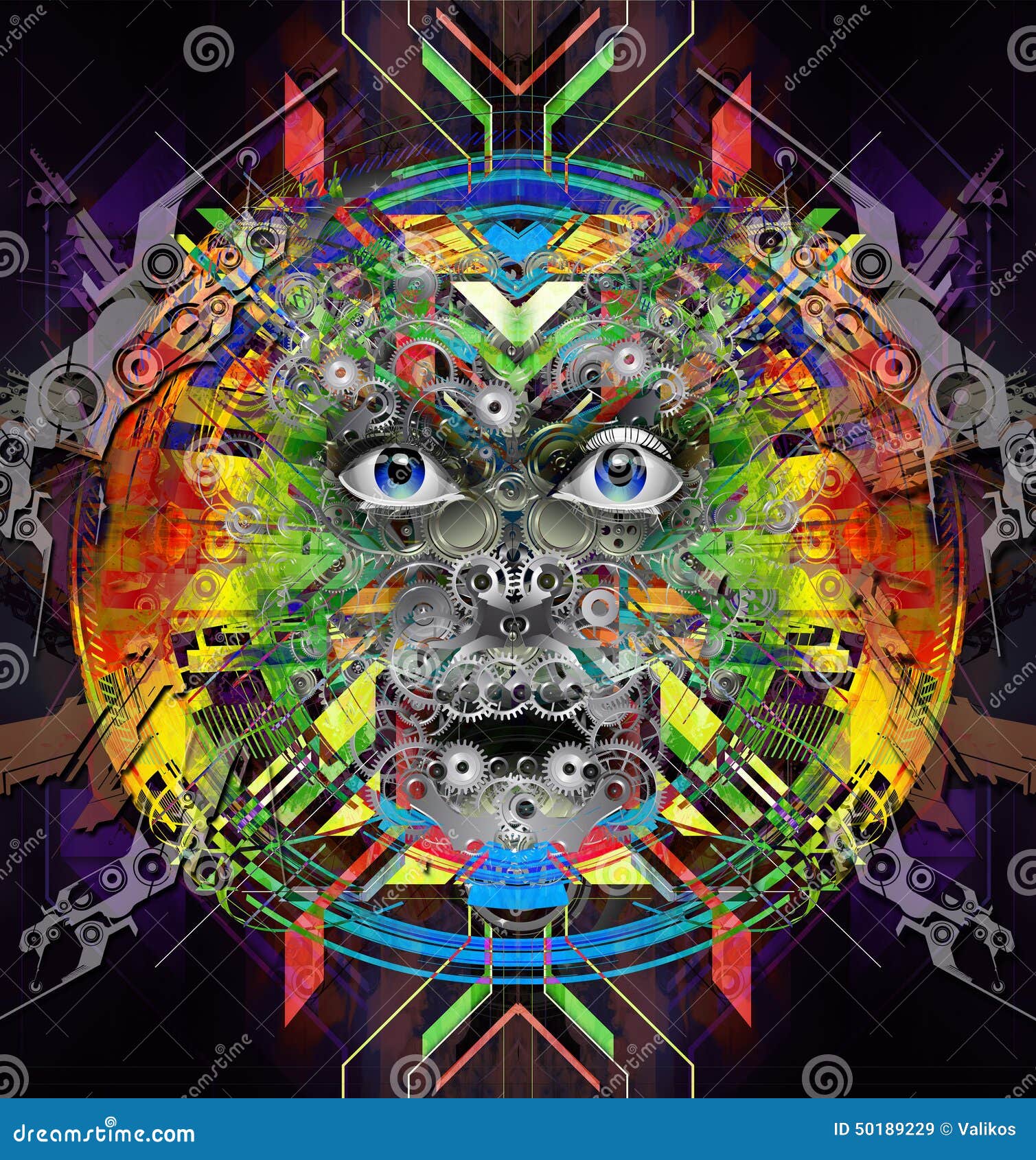 Technical Abstract Background Stock Illustration - Illustration of ...