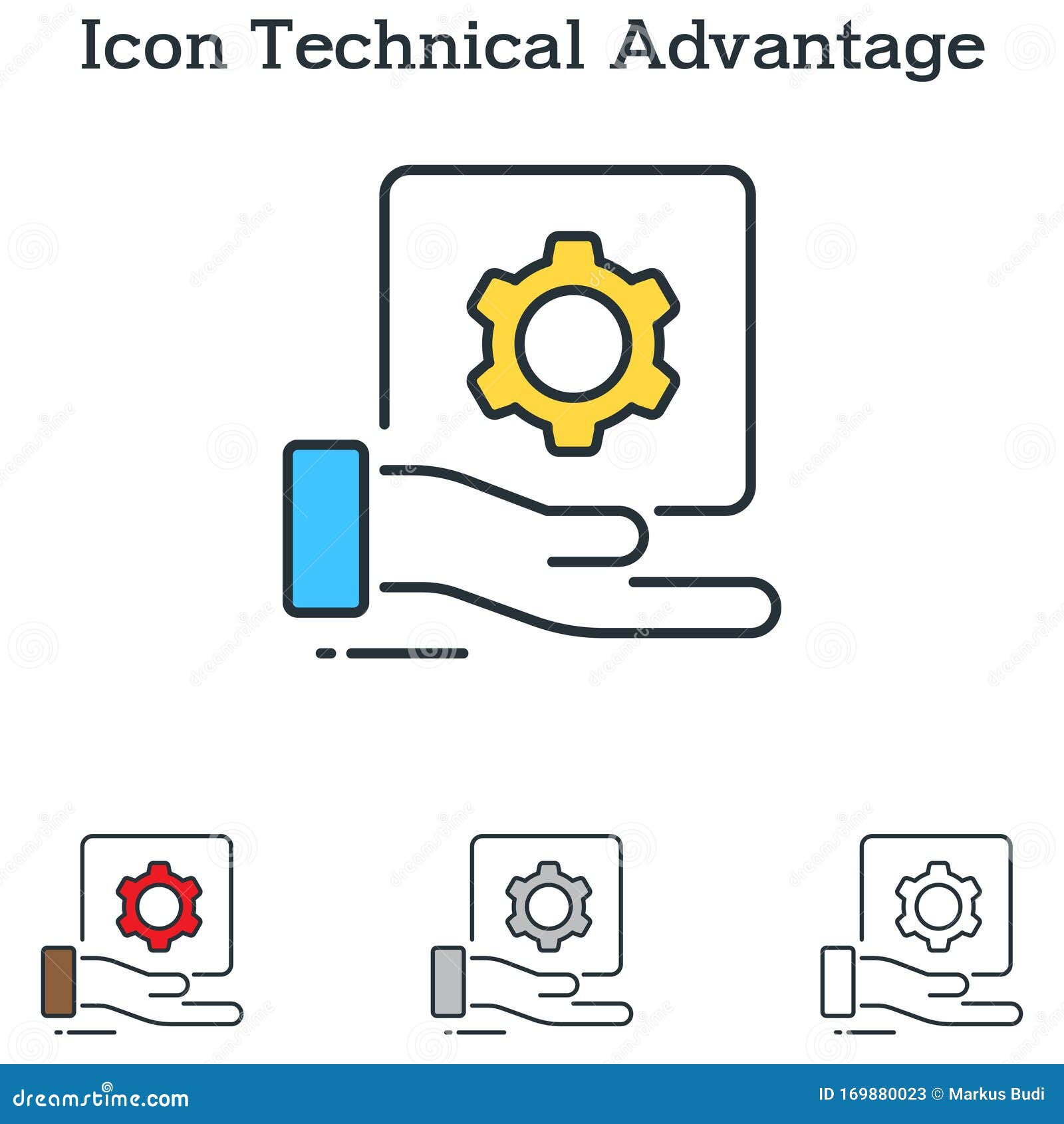 Technical Advantage Flat Icon Design for Infographics and Businesses ...