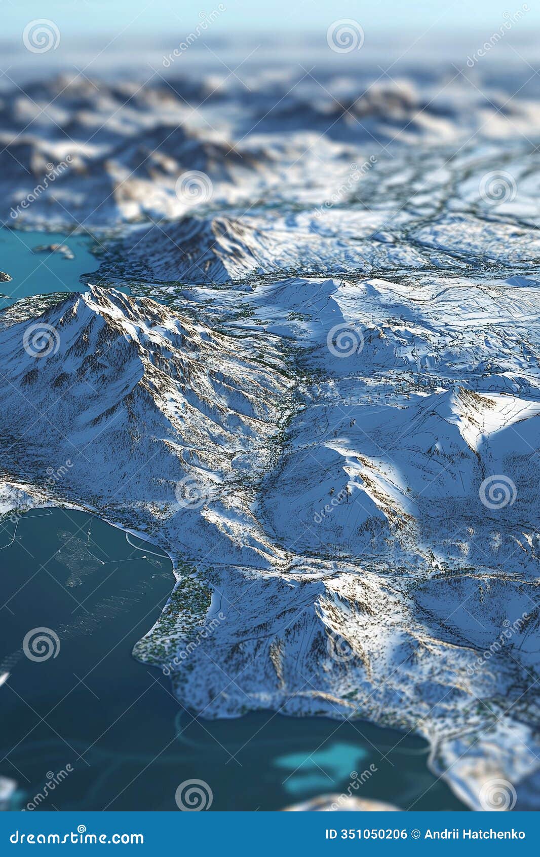 Technical Aerial Visualization of a Snowy Landscape Using LiDAR GIS ...