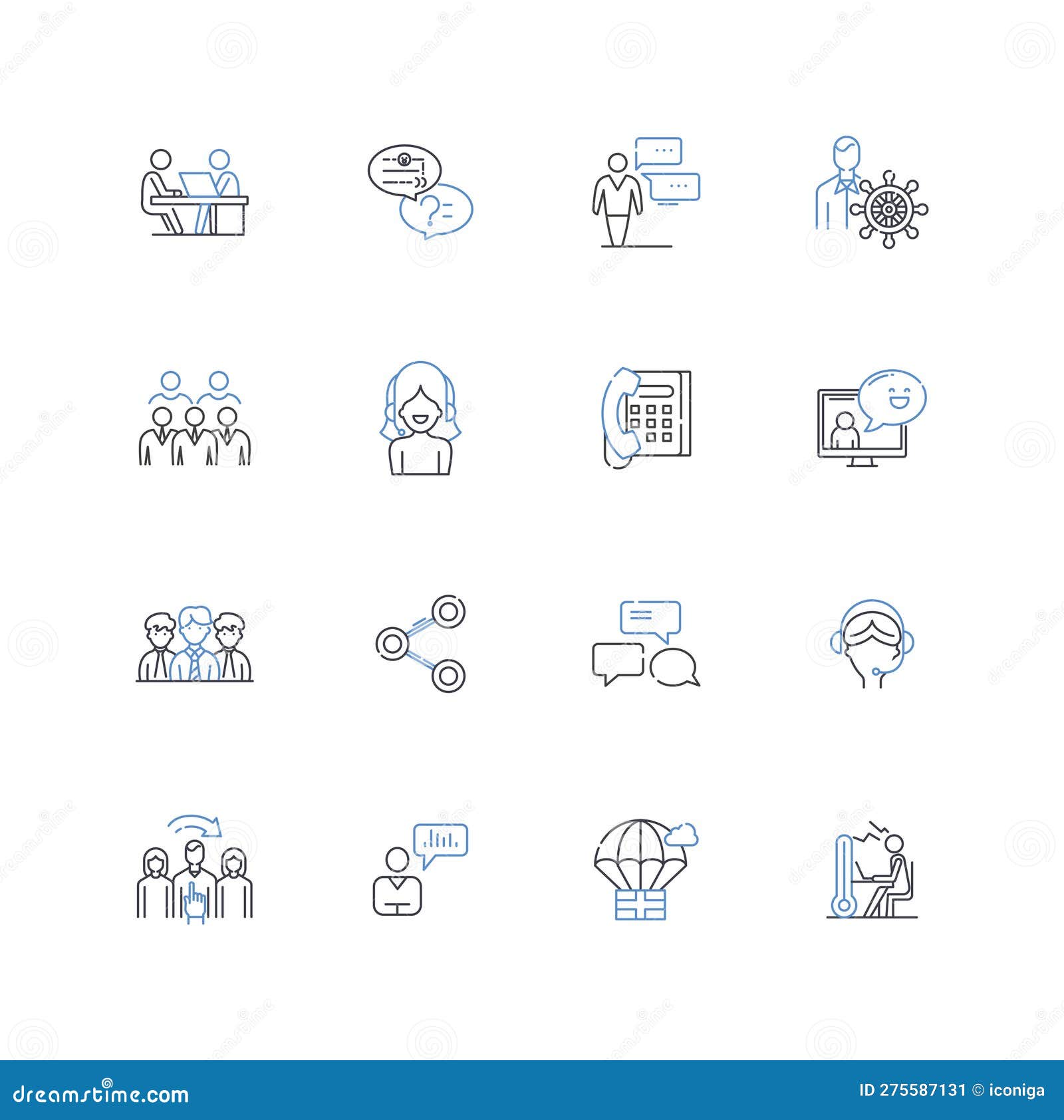 Technical Aiding Line Icons Collection. Assistive, Accessibility ...