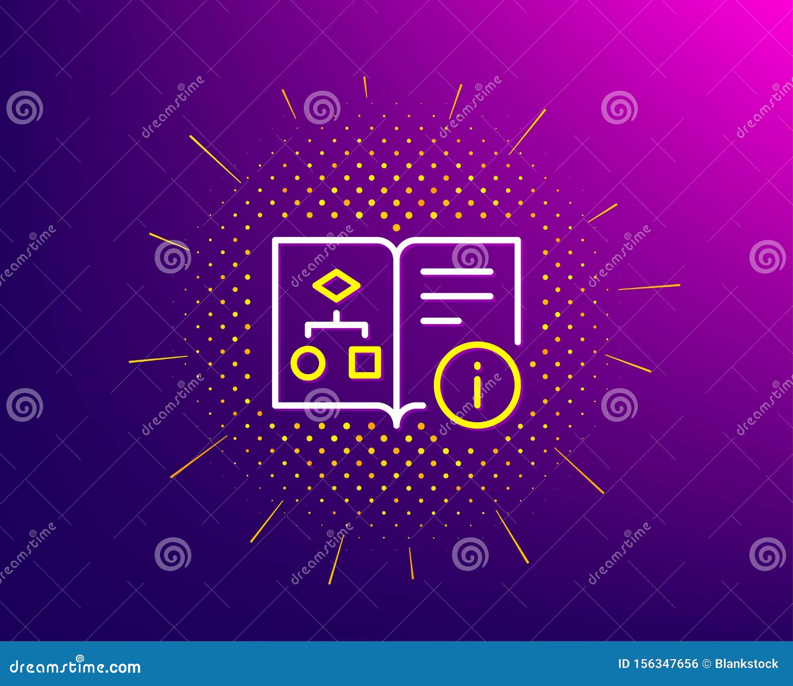 Technical Algorithm Line Icon. Project Documentation Sign. Vector Stock Vector - Illustration of ...