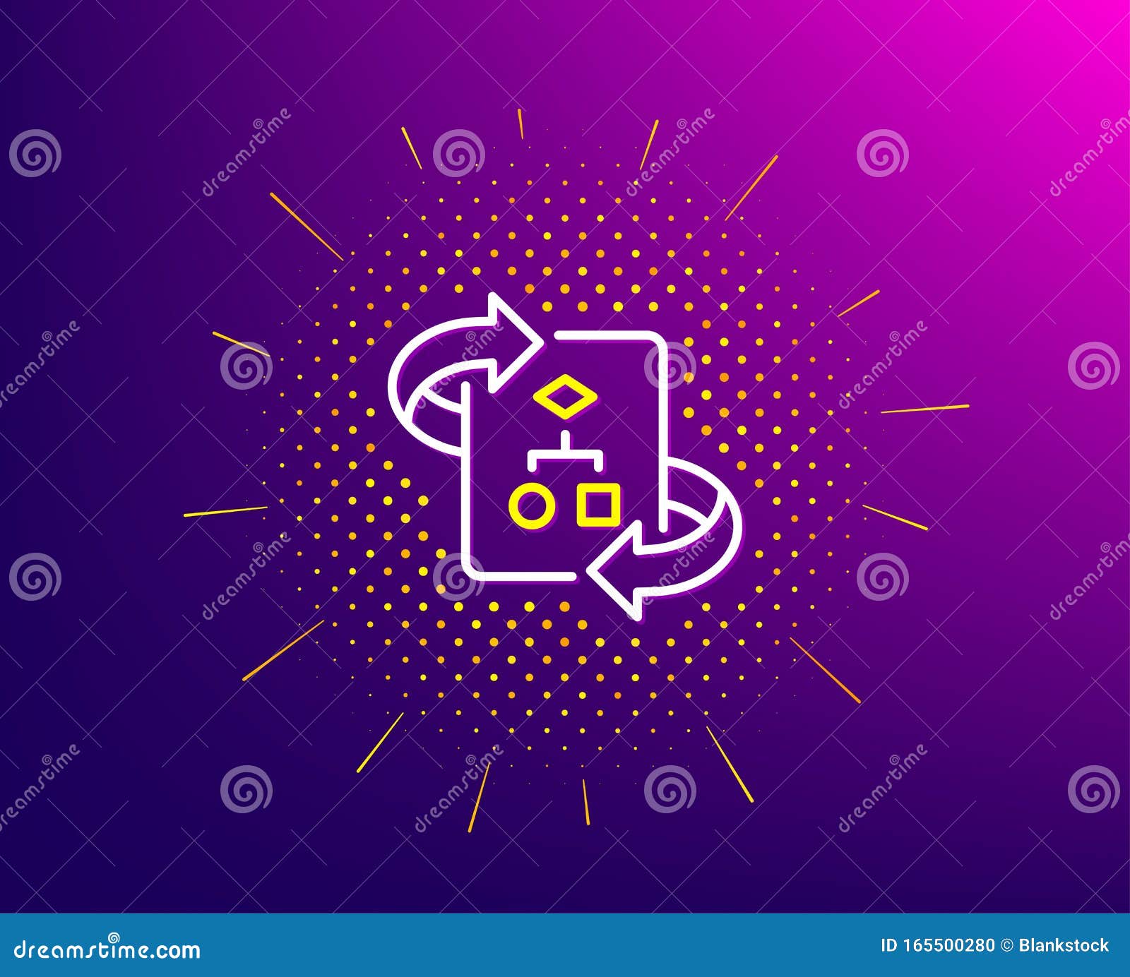 Technical Algorithm Line Icon. Project Documentation Sign. Vector Stock Vector - Illustration of ...