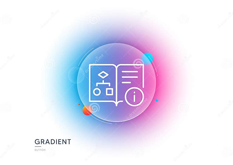 Technical Algorithm Line Icon. Project Documentation Sign. Gradient ...