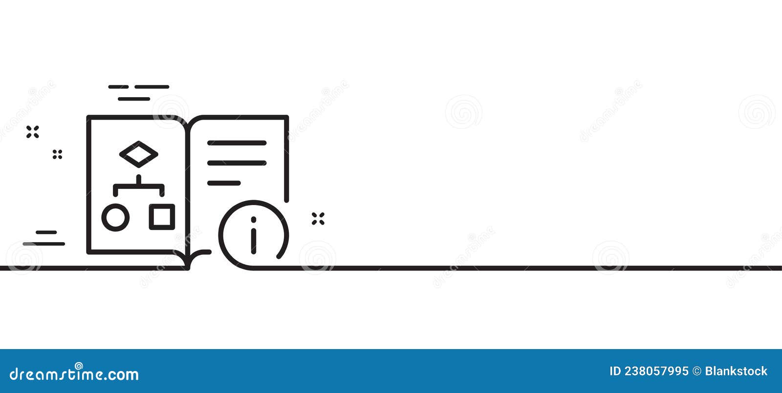 Technical Algorithm Line Icon. Project Documentation Sign. Minimal Line Pattern Banner. Vector ...