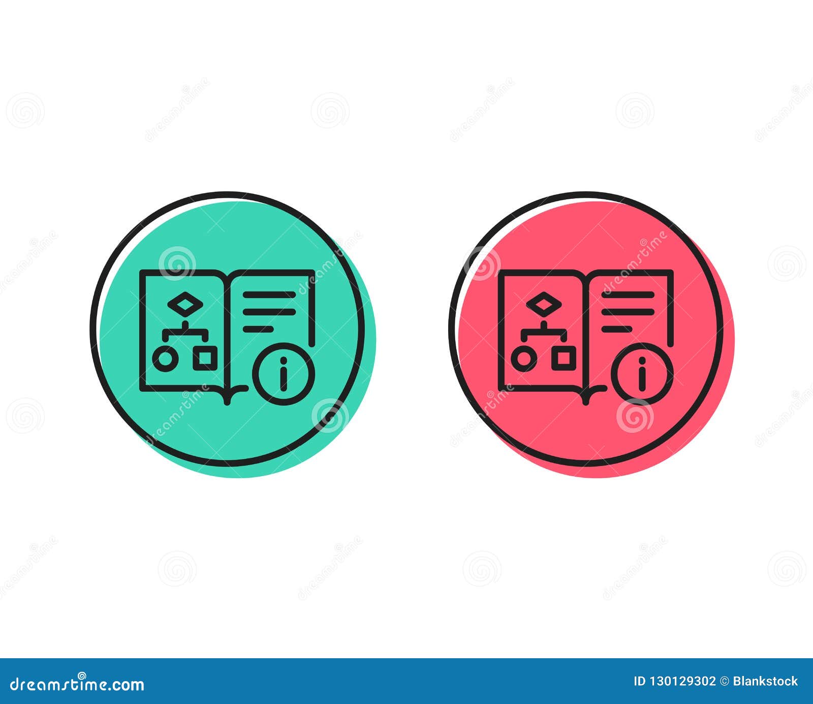 Technical Algorithm Line Icon Project Documentation Sign Vector Stock 0227