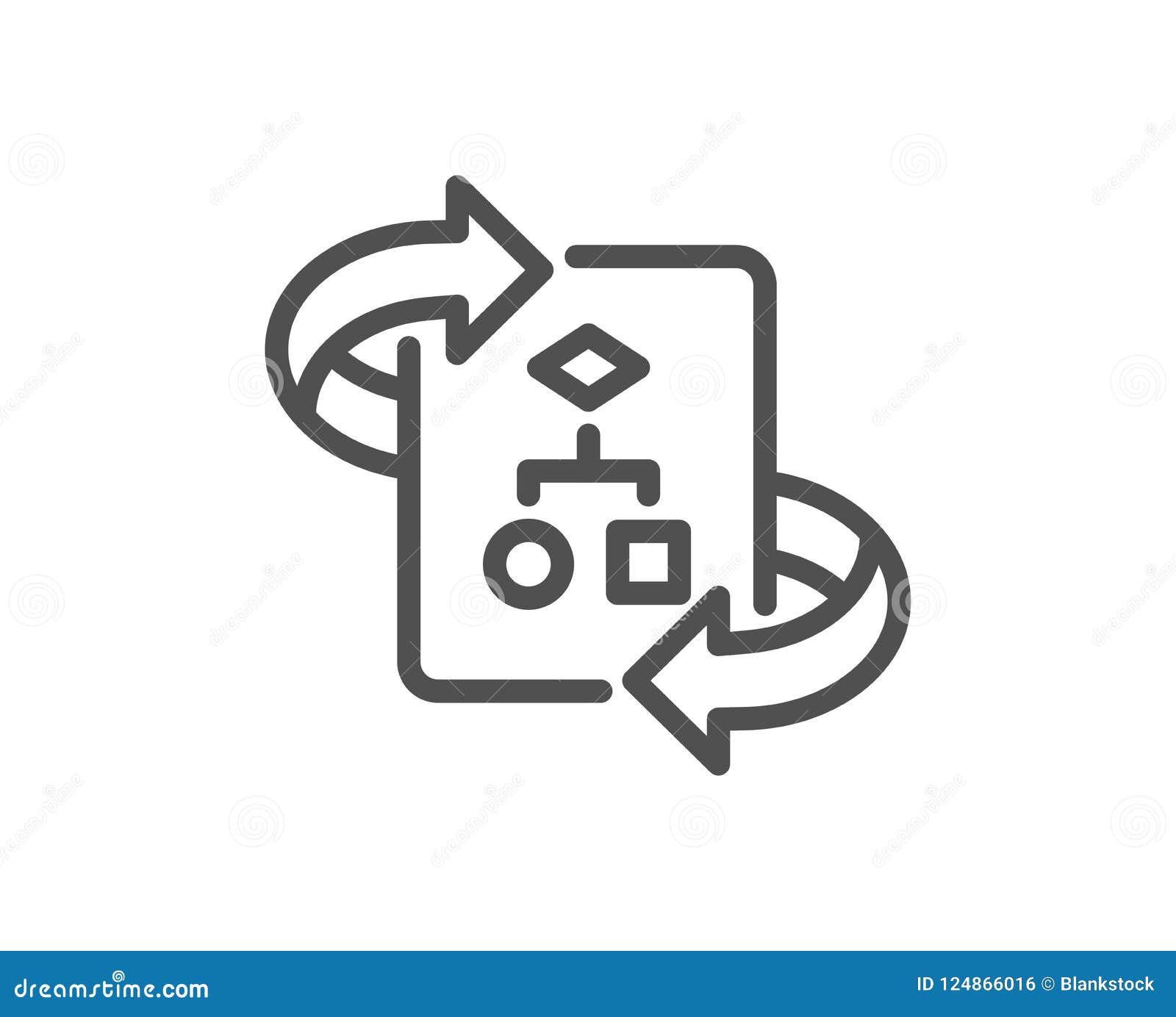 Technical Algorithm Line Icon. Project Documentation Sign Stock Vector - Illustration of website ...