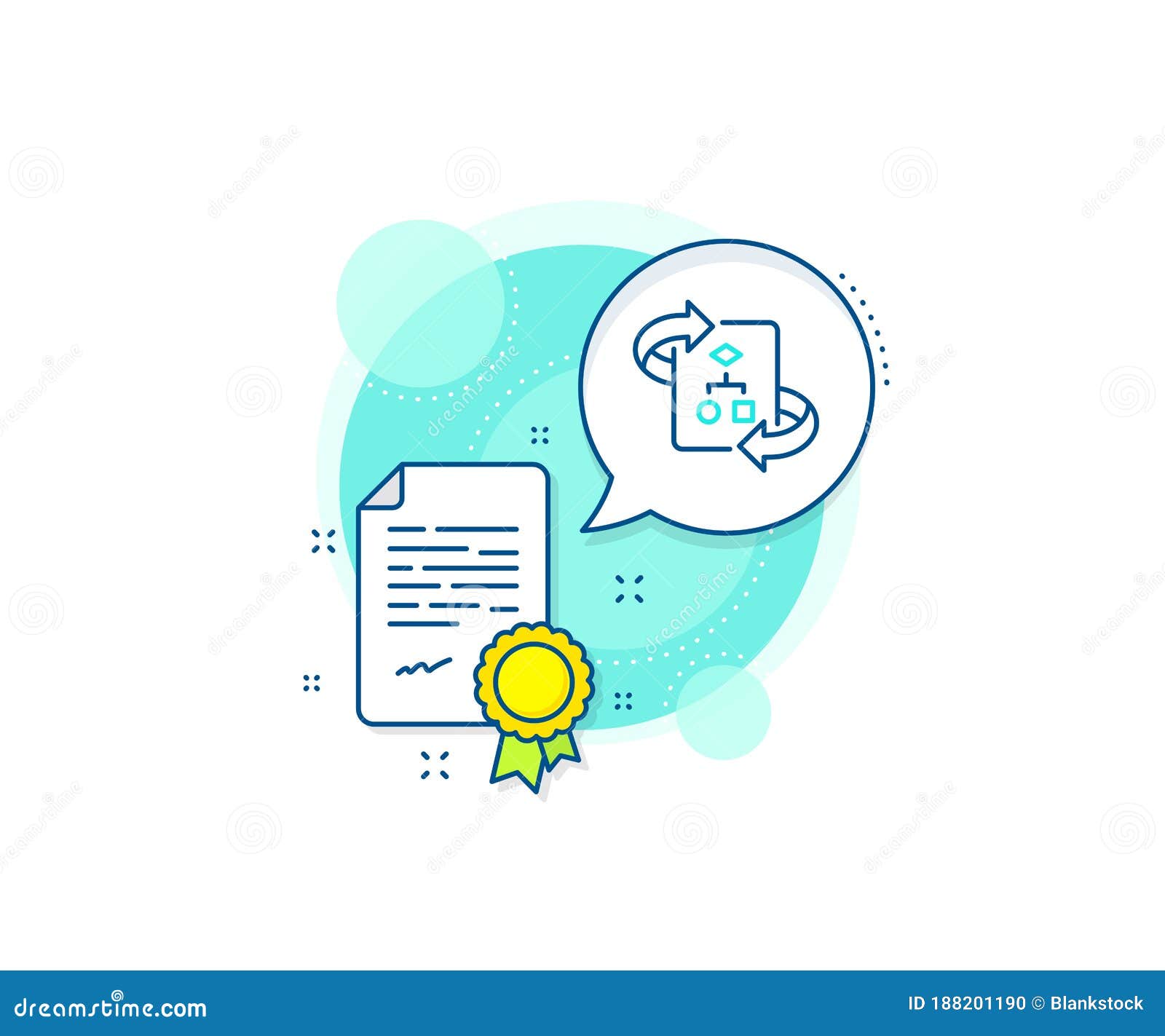 Technical Algorithm Line Icon. Project Documentation Sign. Vector Stock Vector - Illustration of ...