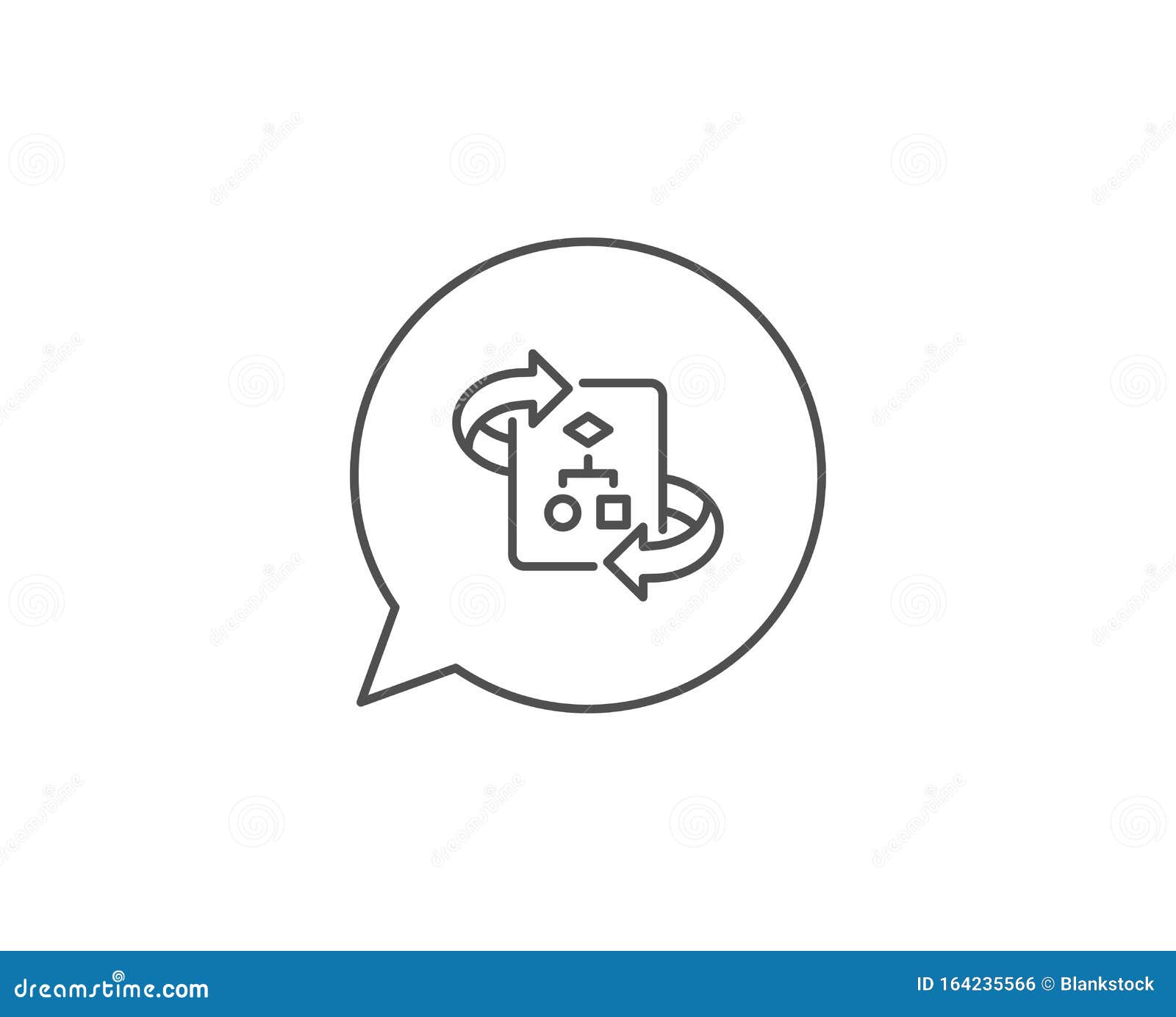 Technical Algorithm Line Icon. Project Documentation Sign. Vector Stock Vector - Illustration of ...