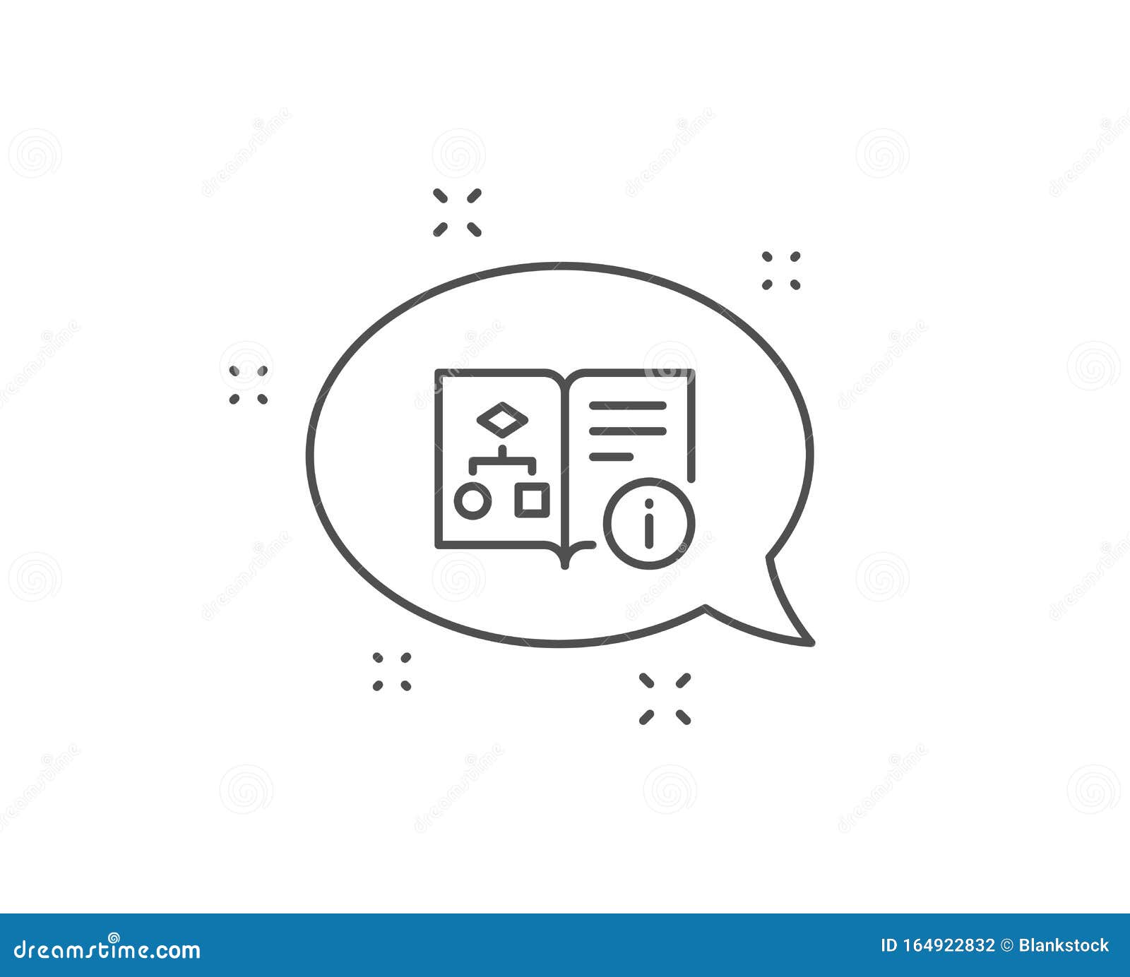 Technical Algorithm Line Icon Project Documentation Sign Vector Stock Vector Illustration Of