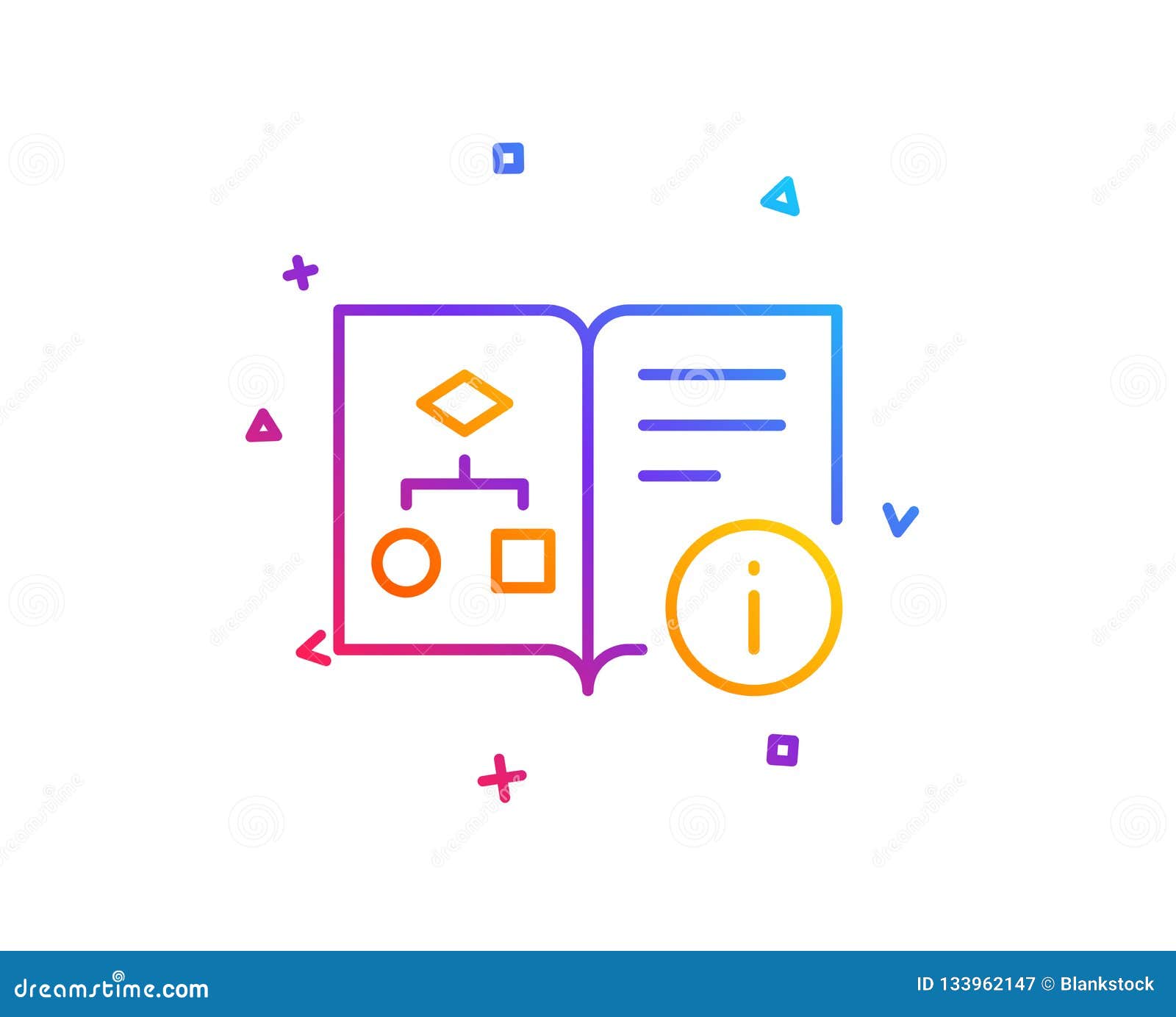 Technical Algorithm Line Icon. Project Documentation Sign. Vector Stock Vector - Illustration of ...