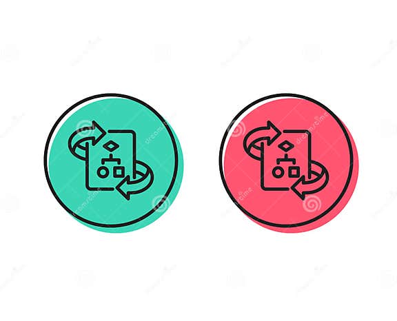 Technical Algorithm Line Icon Project Documentation Sign Vector Stock Vector Illustration Of 