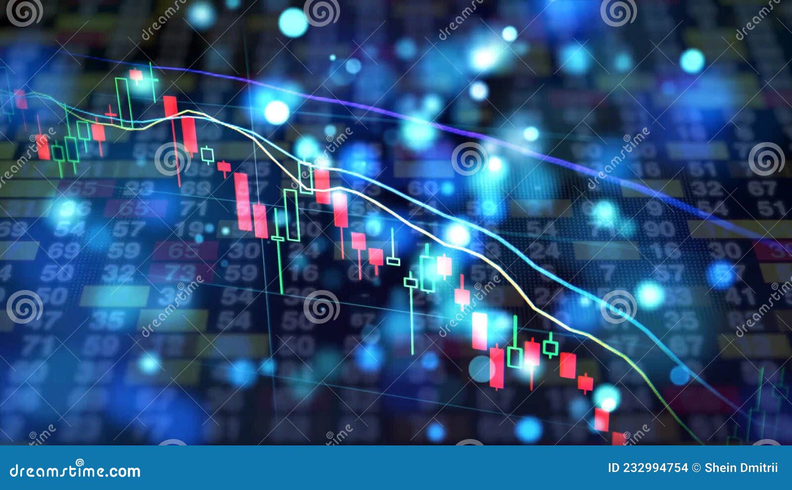 Technical Analysis of Candles Energy Research Stock Footage - Video of ...