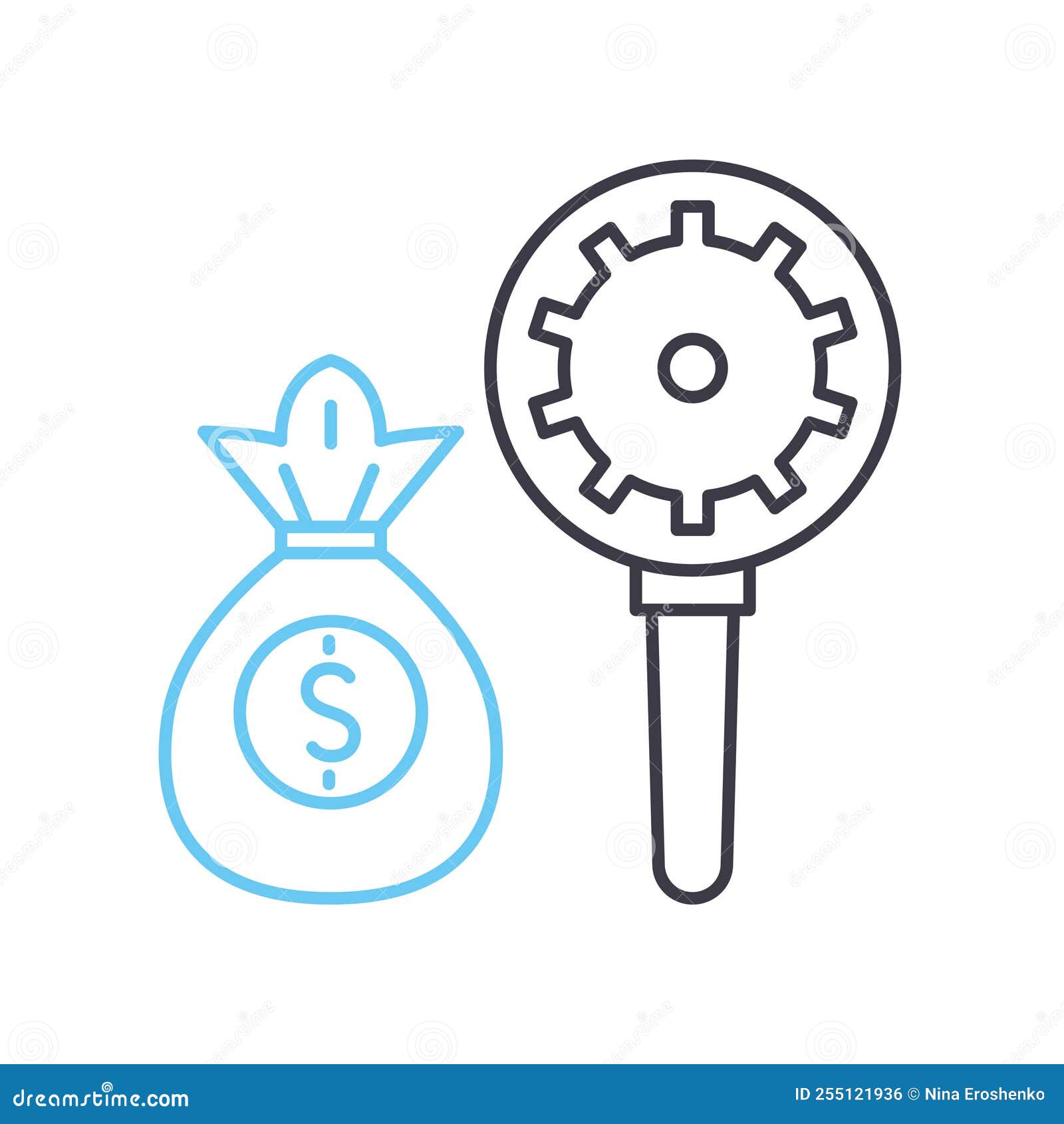 Technical Analysis Line Icon, Outline Symbol, Vector Illustration ...