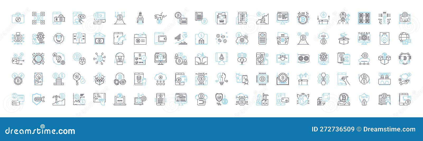 Technical Analysis and Market Trends Vector Line Icons Set. Technical ...