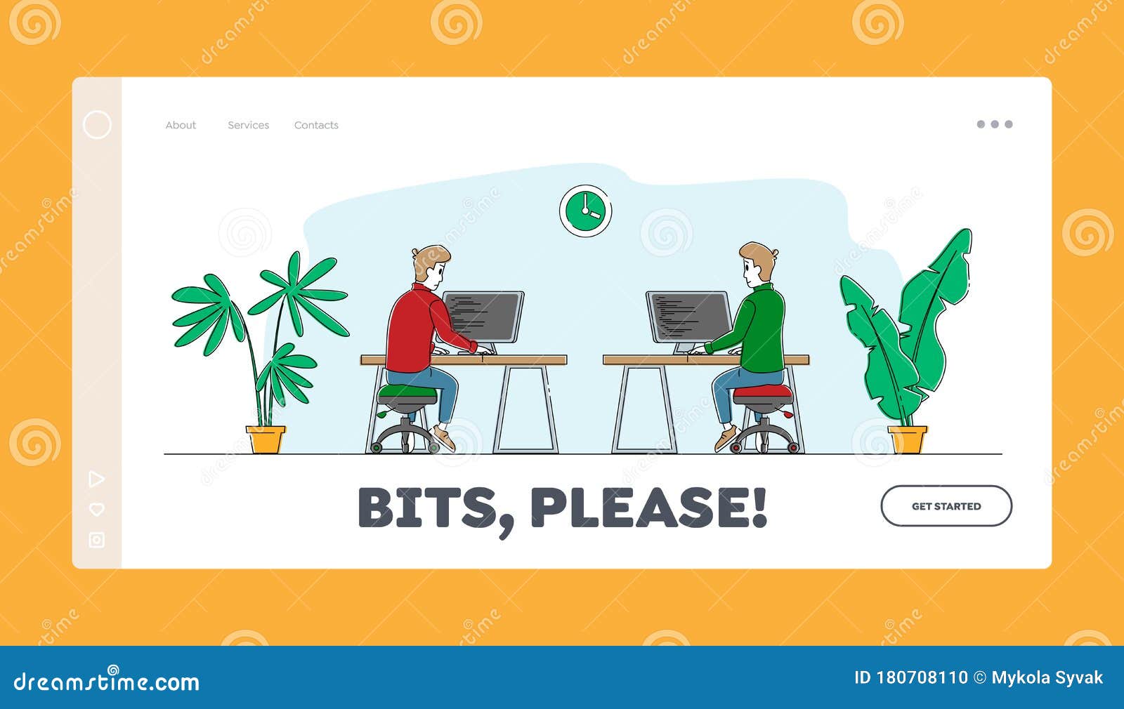 Technical Application Software Development Work Landing Page Template ...