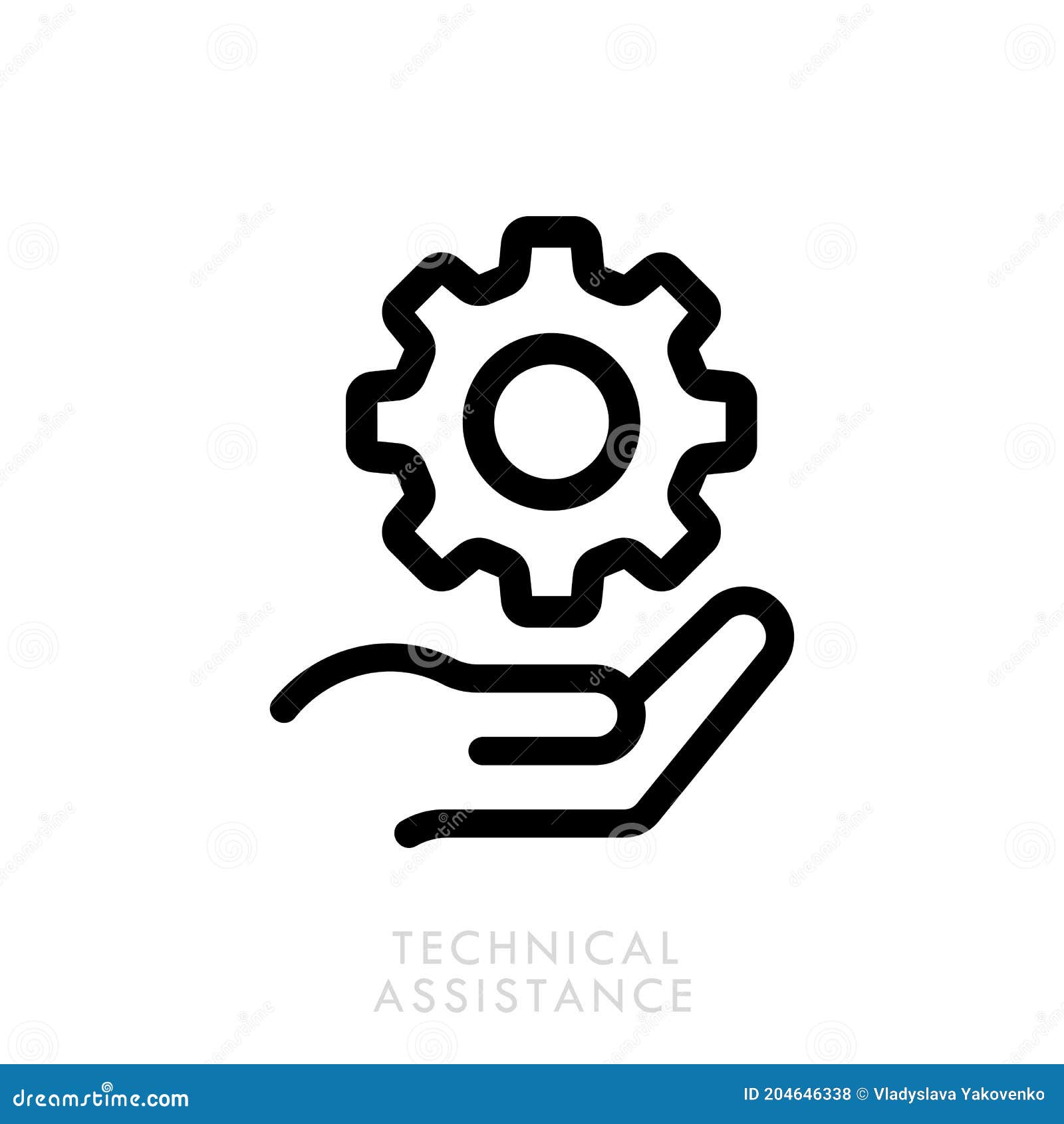 Technical Assistance Button in 3d Style.Technical Support. Customer ...