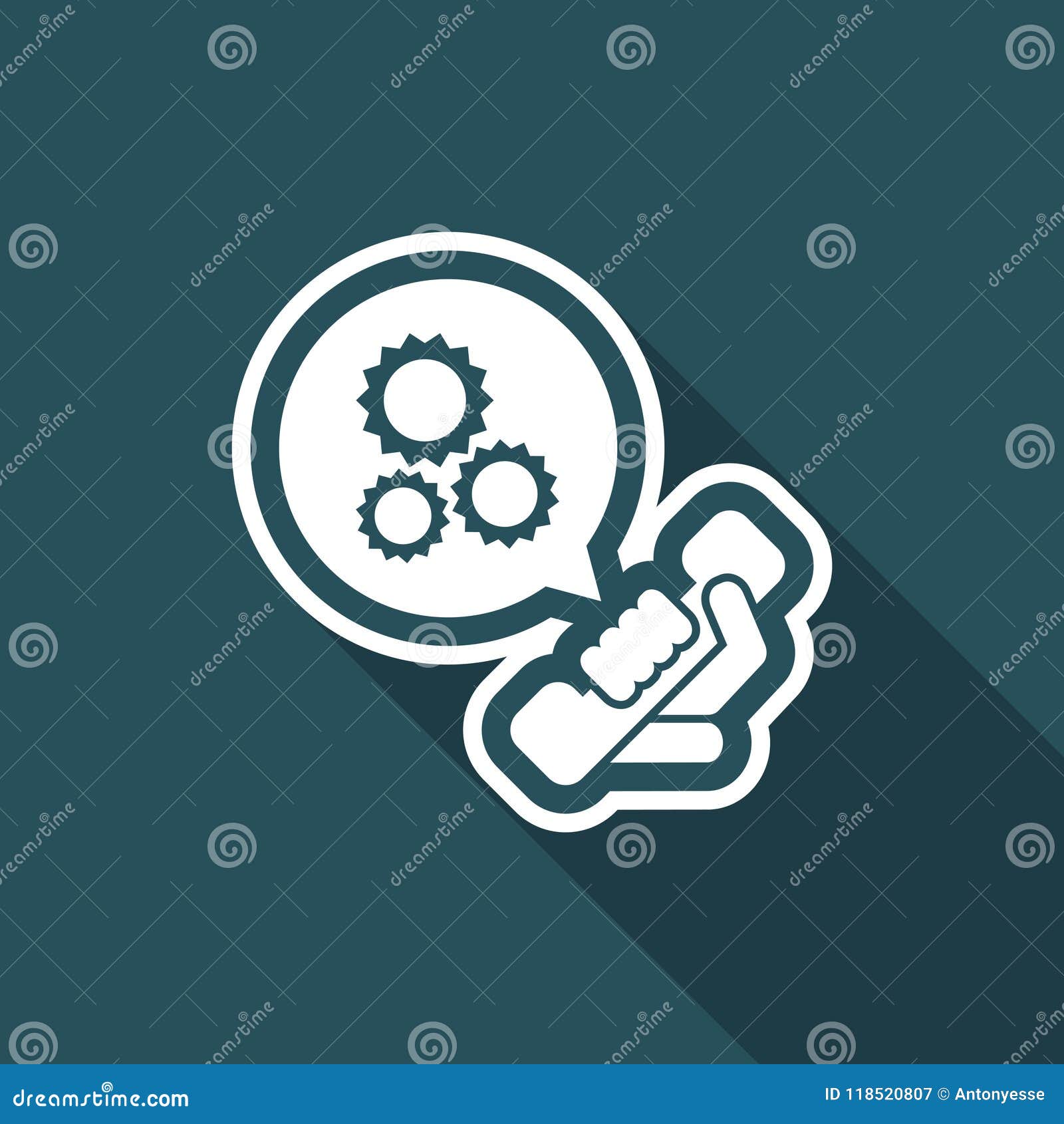 Technical assistance icon stock vector. Illustration of communication ...