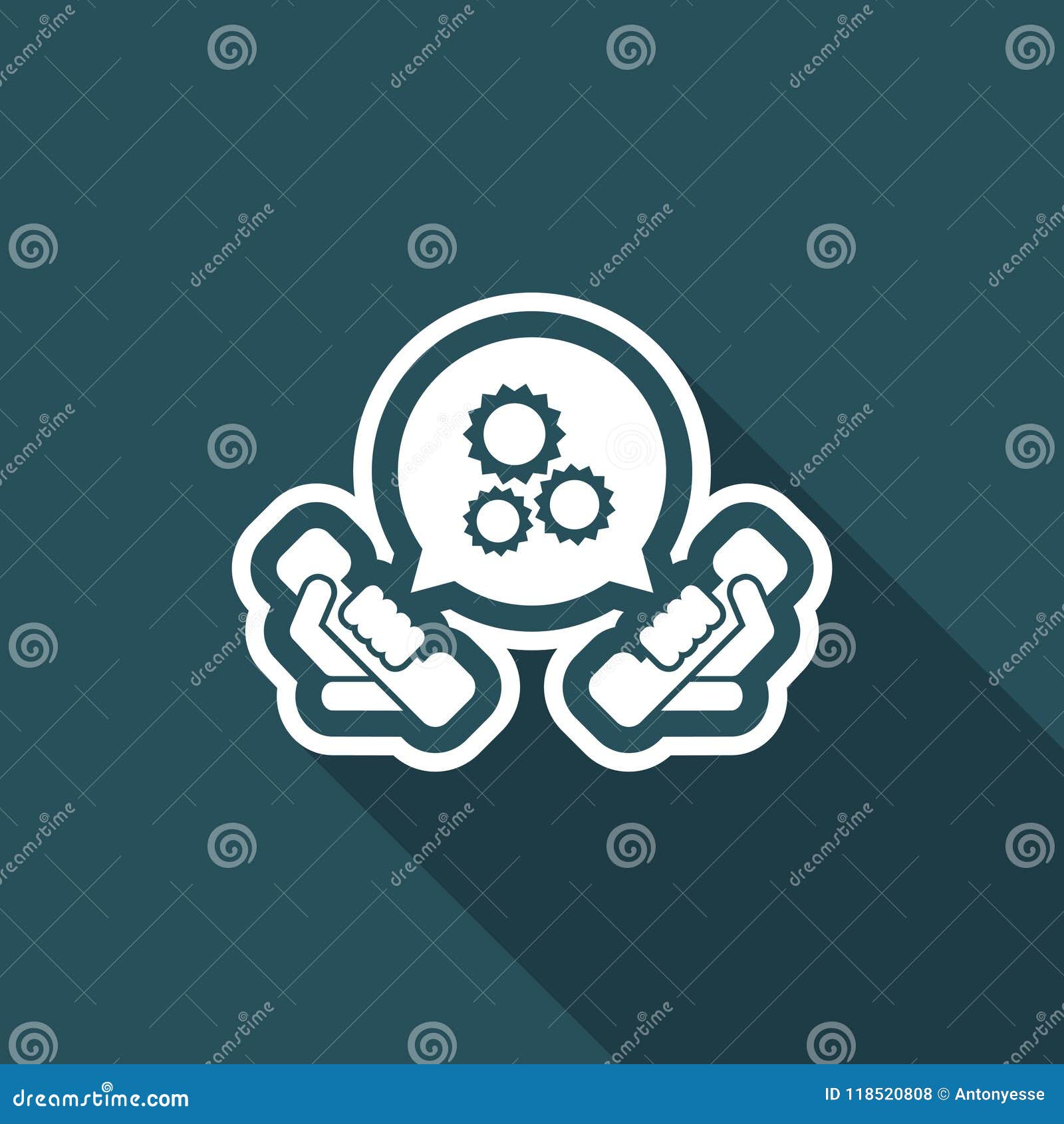 Technical assistance icon stock vector. Illustration of help - 118520808