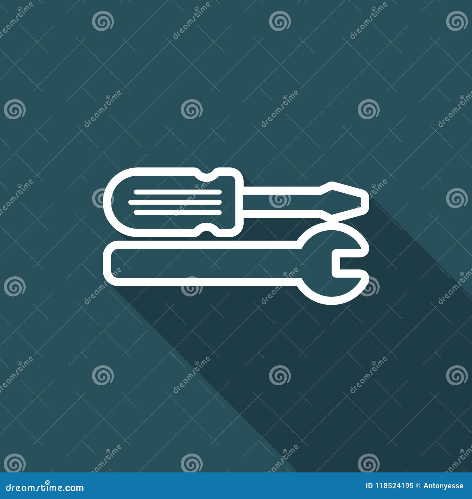 Technical Assistance - Vector Flat Icon Stock Vector - Illustration of ...