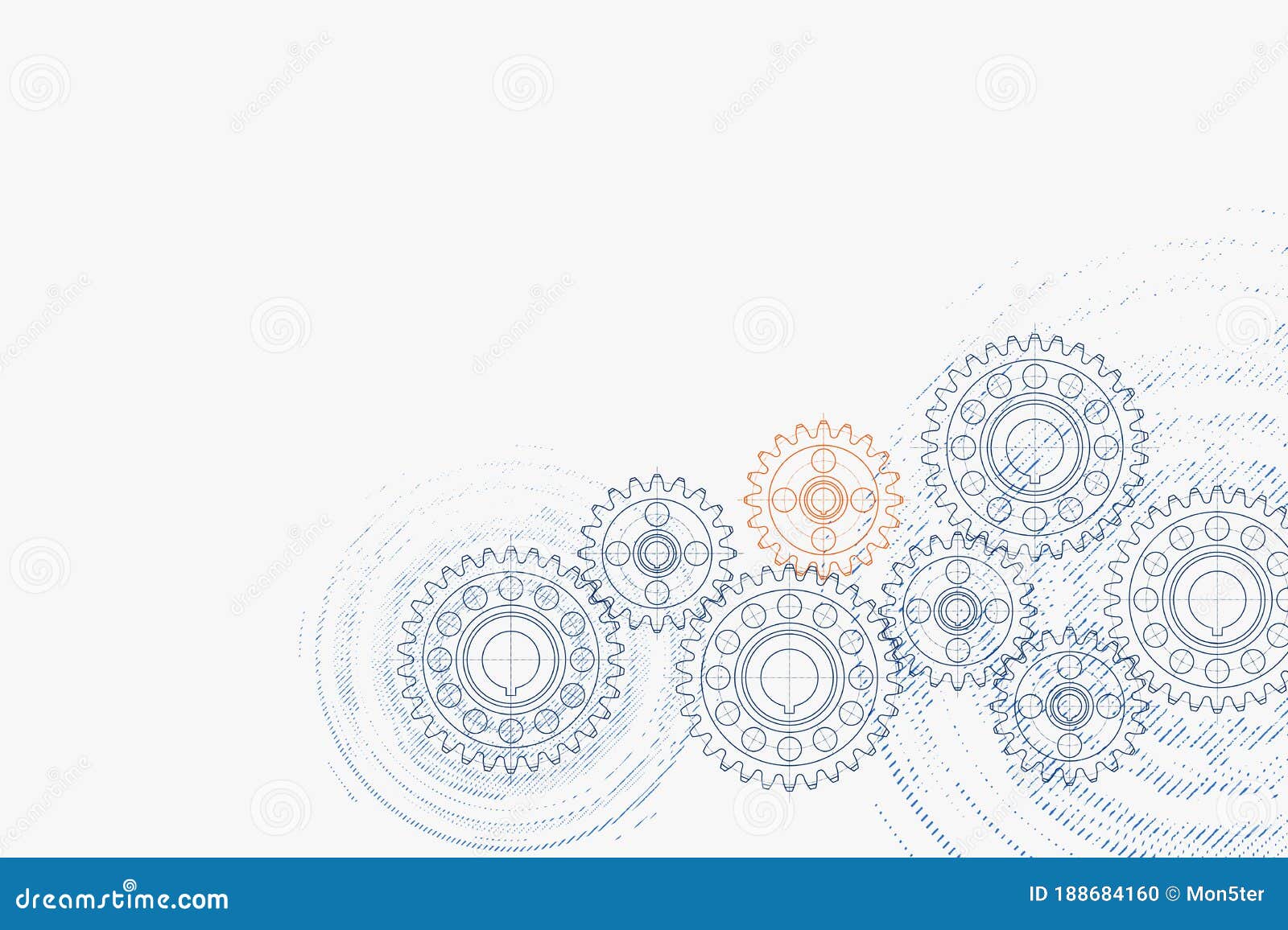 Technical Background. Abstract Parts of Engine Stock Vector ...