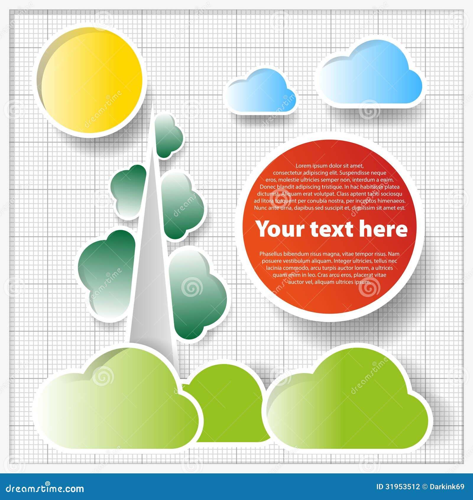 Technical Background Paper with Abstract Trees Stock Vector ...