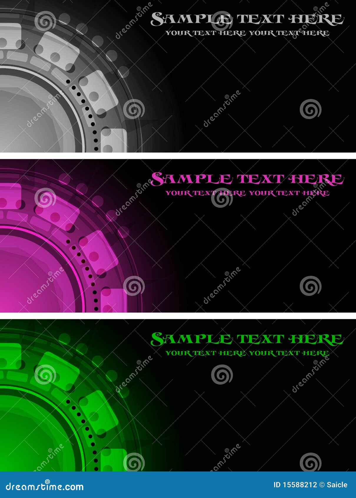 Technical banners stock vector. Illustration of colorful - 15588212