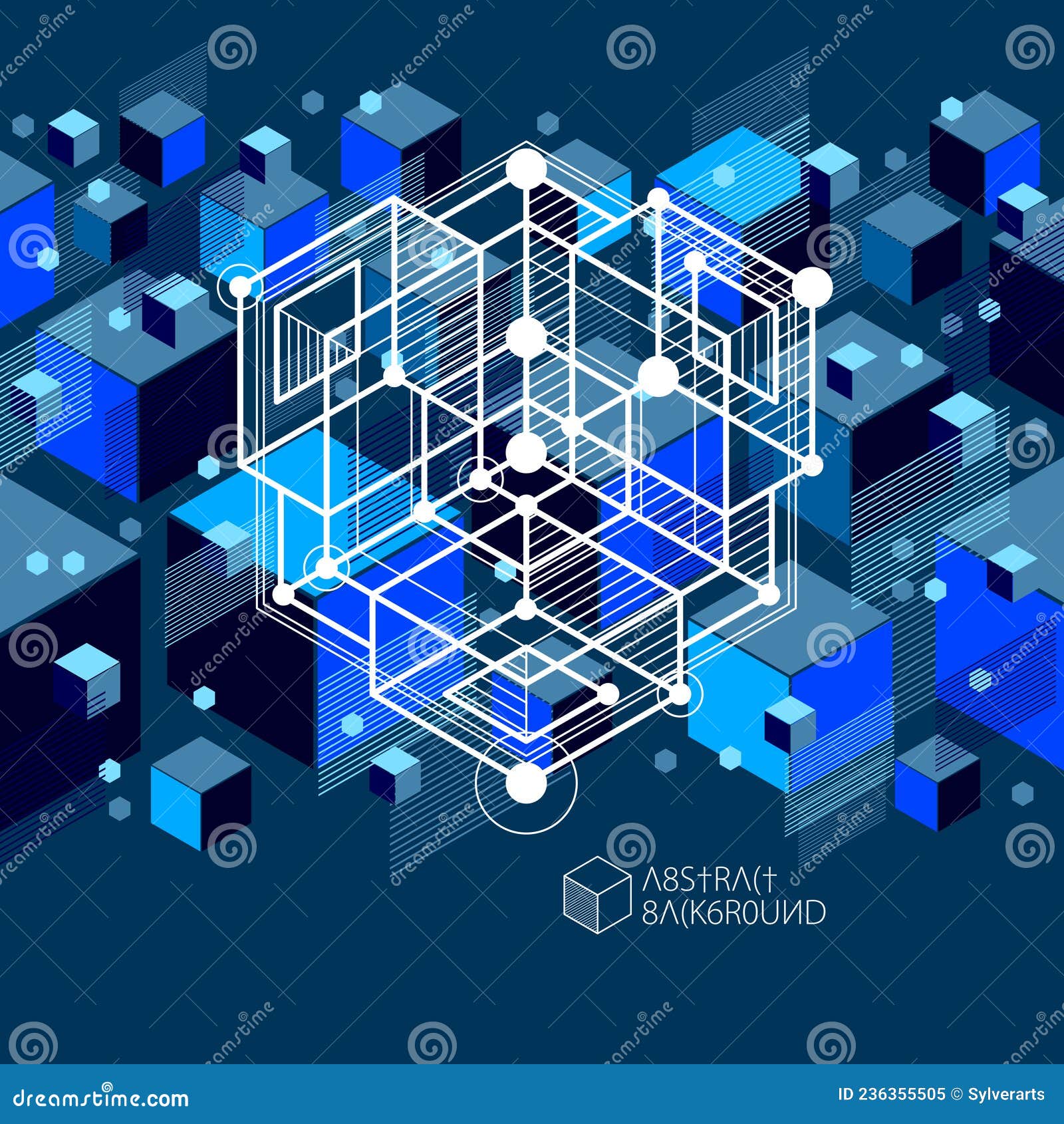 Technical Blueprint, Vector Blue Black Digital Background with ...