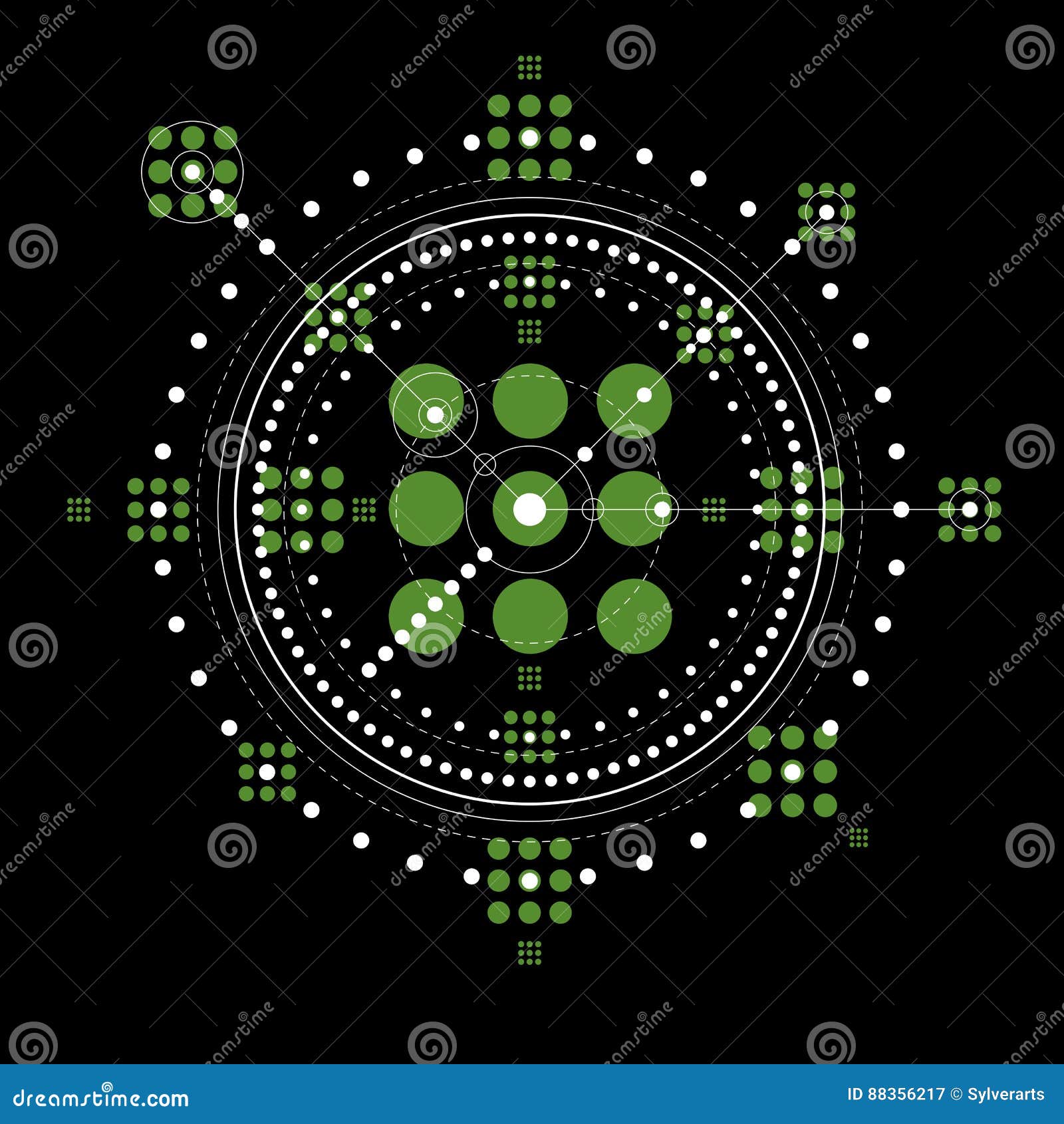 Technical Blueprint, Vector Digital Background with Geometric De Stock ...