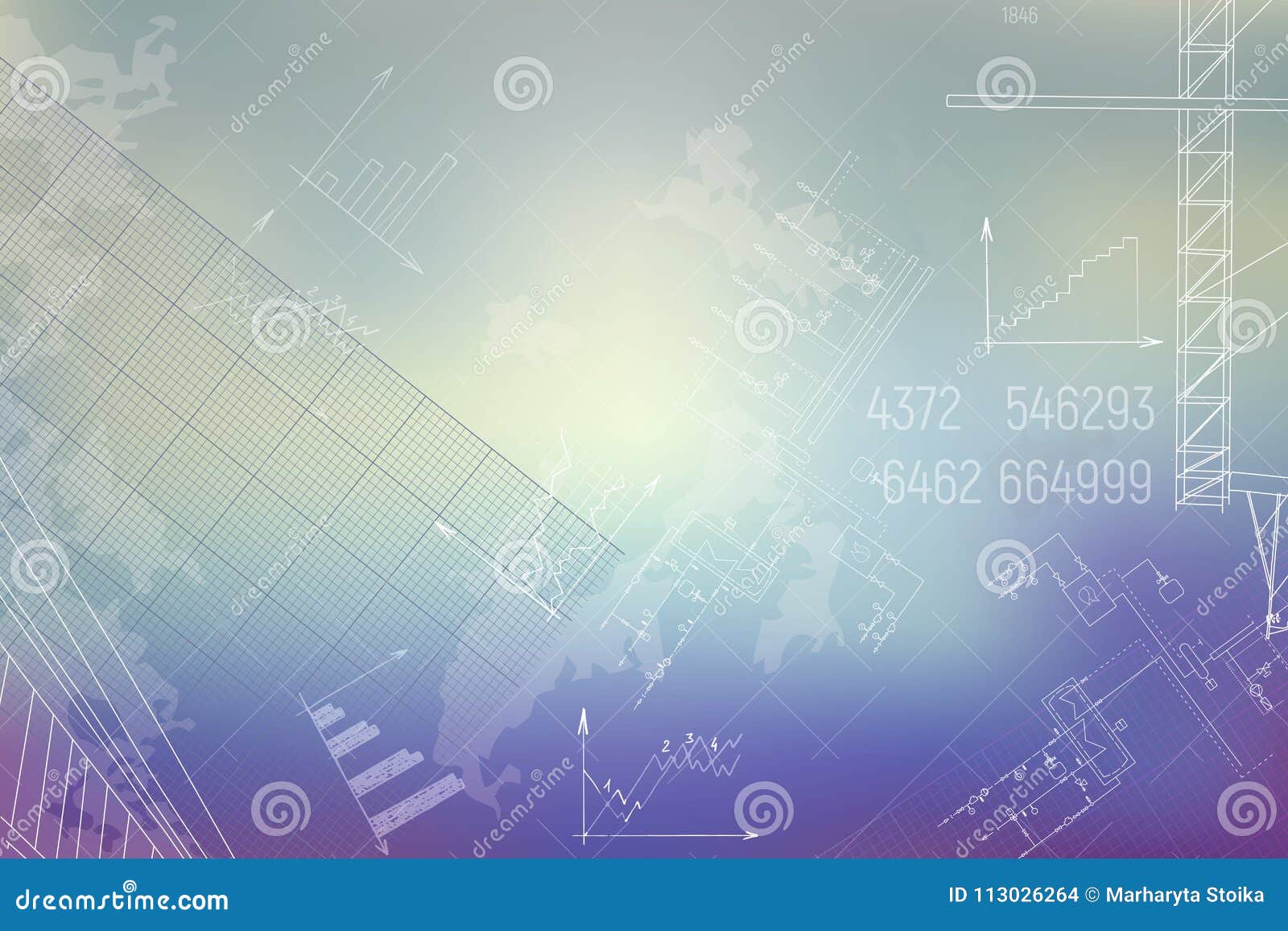 Technical blueprint. stock vector. Illustration of background - 113026264