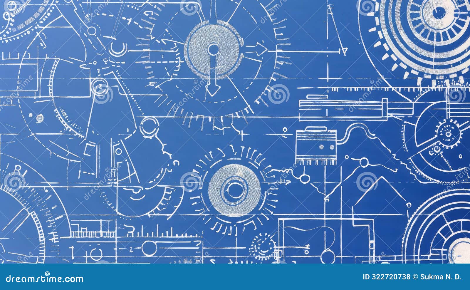 Abstract Picture of Technical Blueprints in Abstract Innovation. Stock ...